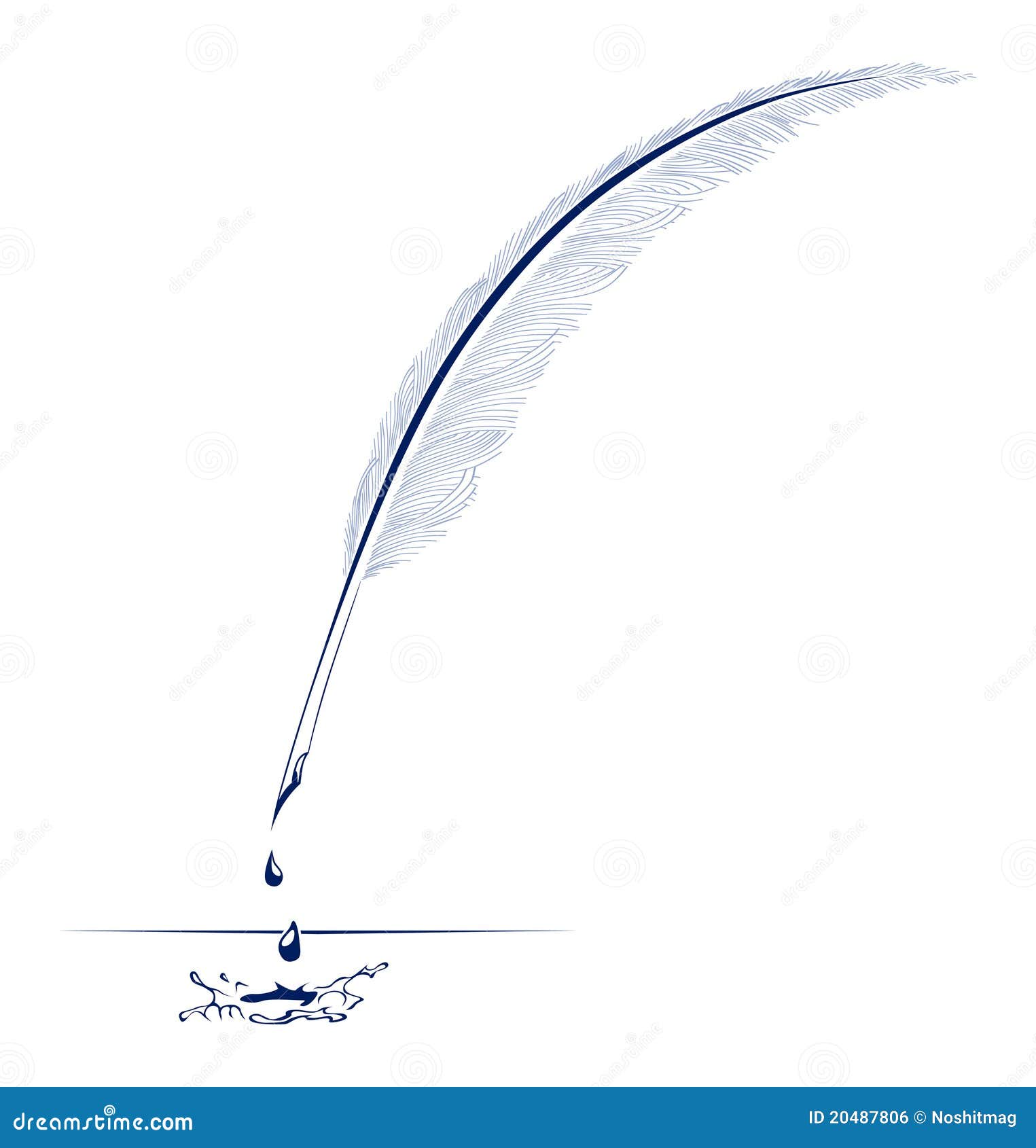 De penveer van de inkt vector illustratie. Illustration of bonen - 20487806