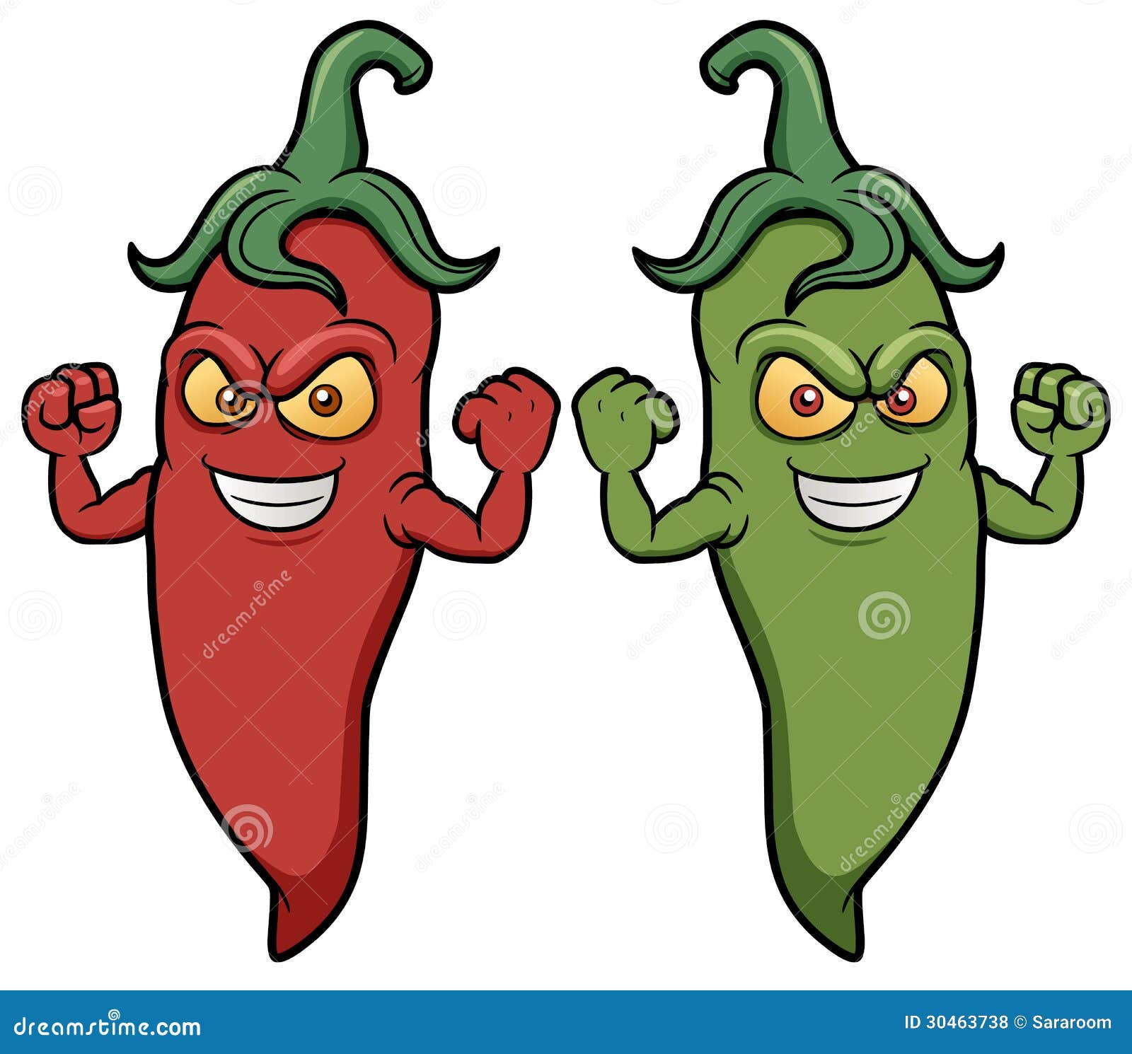 De Peper Van De Beeldverhaalspaanse Peper Vector Illustratie ...