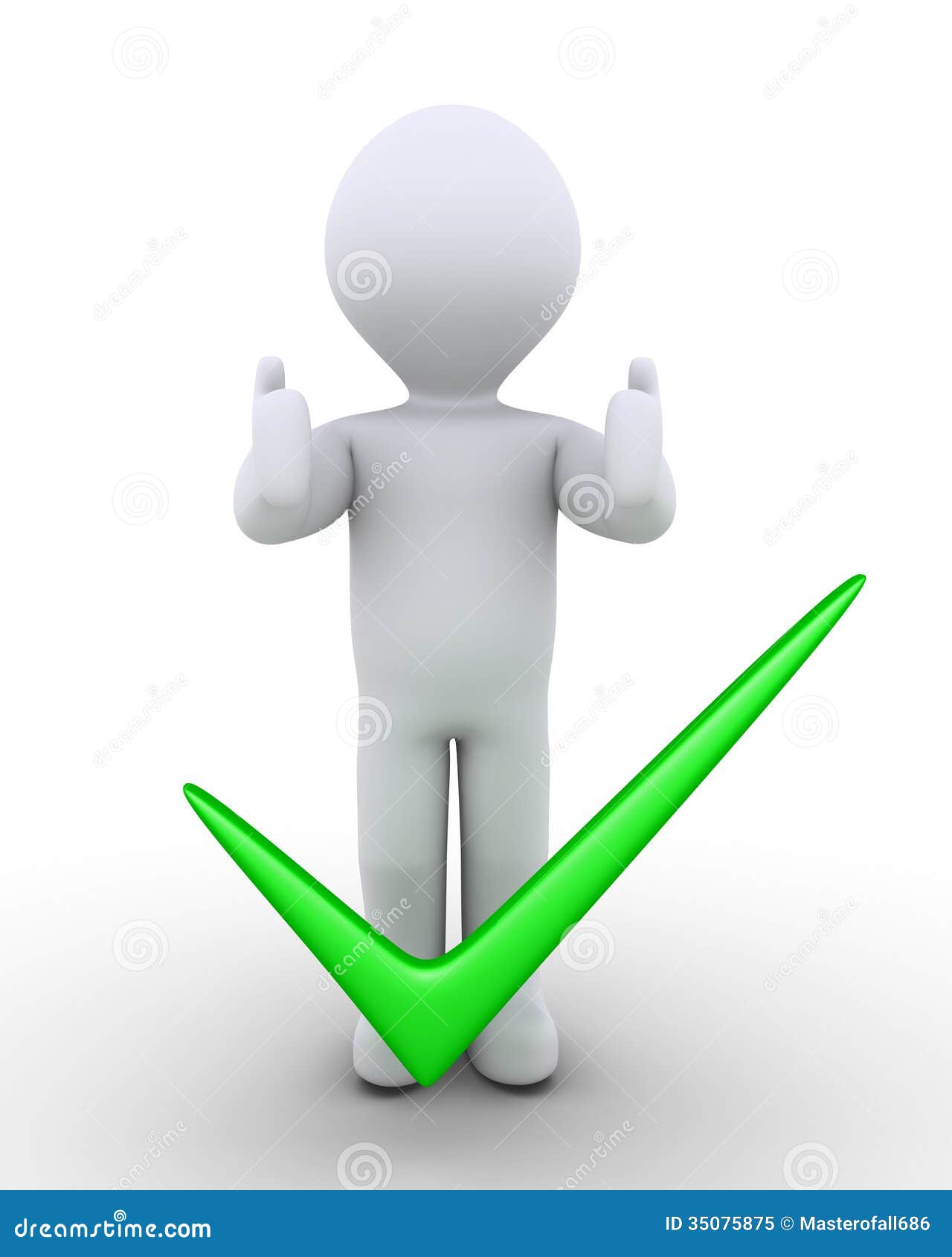 De Persoon Keurt Voorstel Goed Stock Illustratie - Illustration of ...