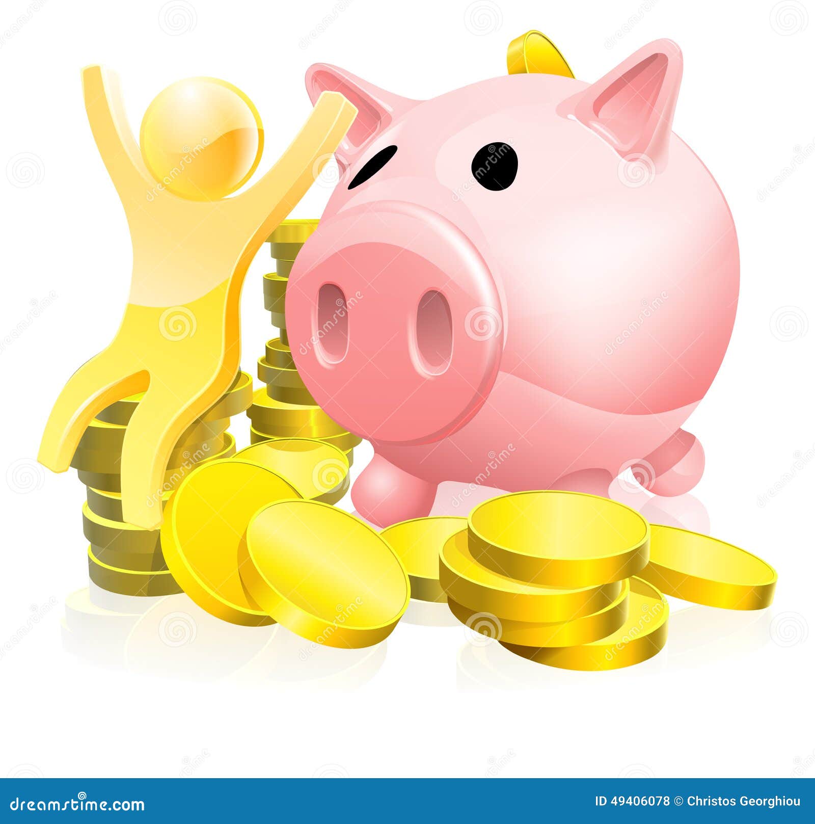 De Persoon Van Het Spaarvarken Vector Illustratie - Illustration of ...