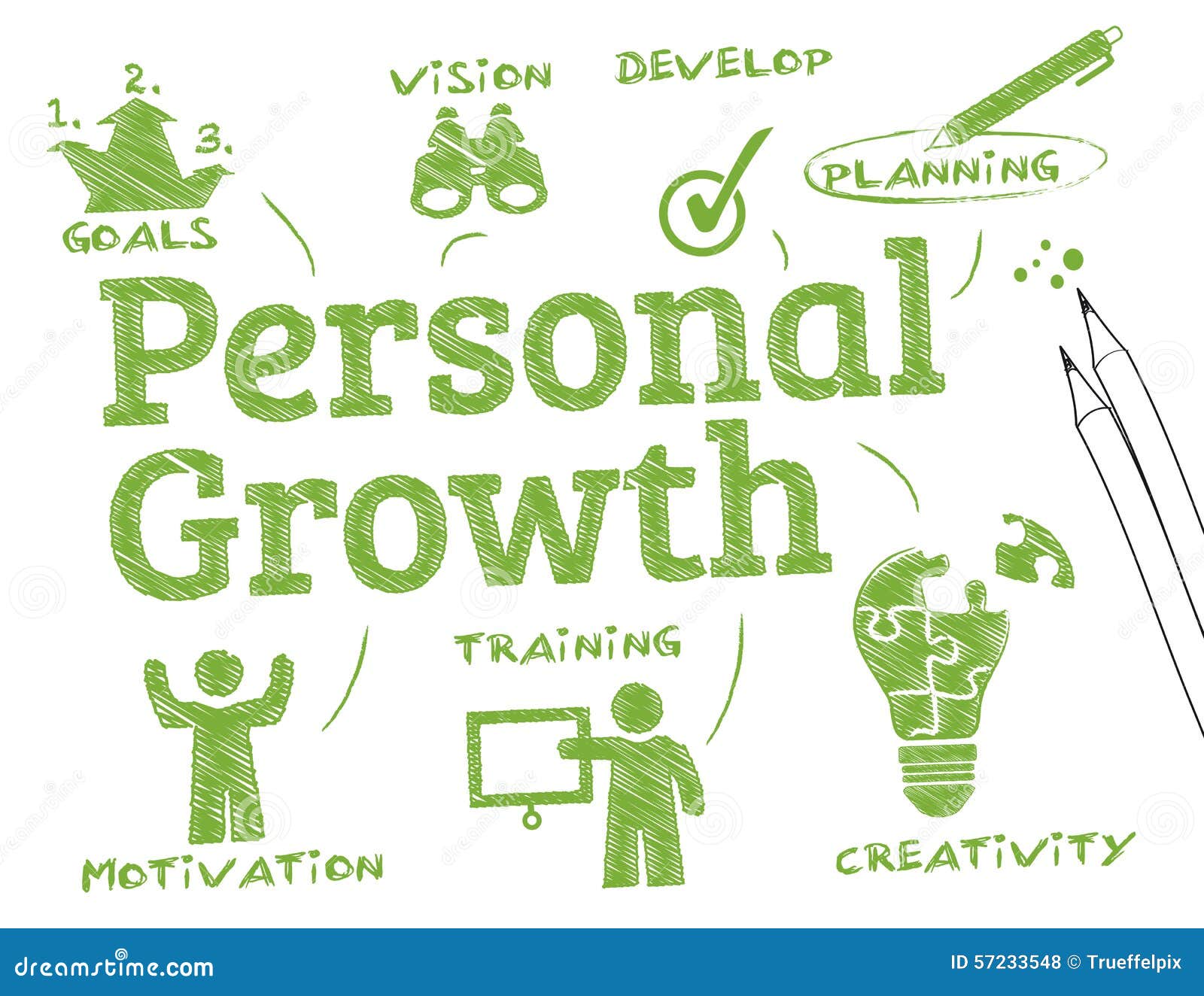 De persoonlijke Groei stock illustratie. Illustration of analyse - 57233548