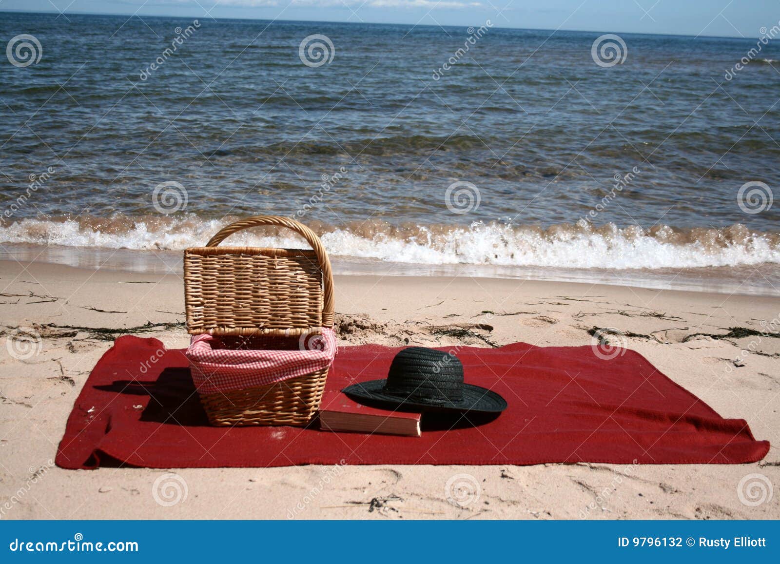 De Picknick van het strand stock foto. Image of deksel - 9796132