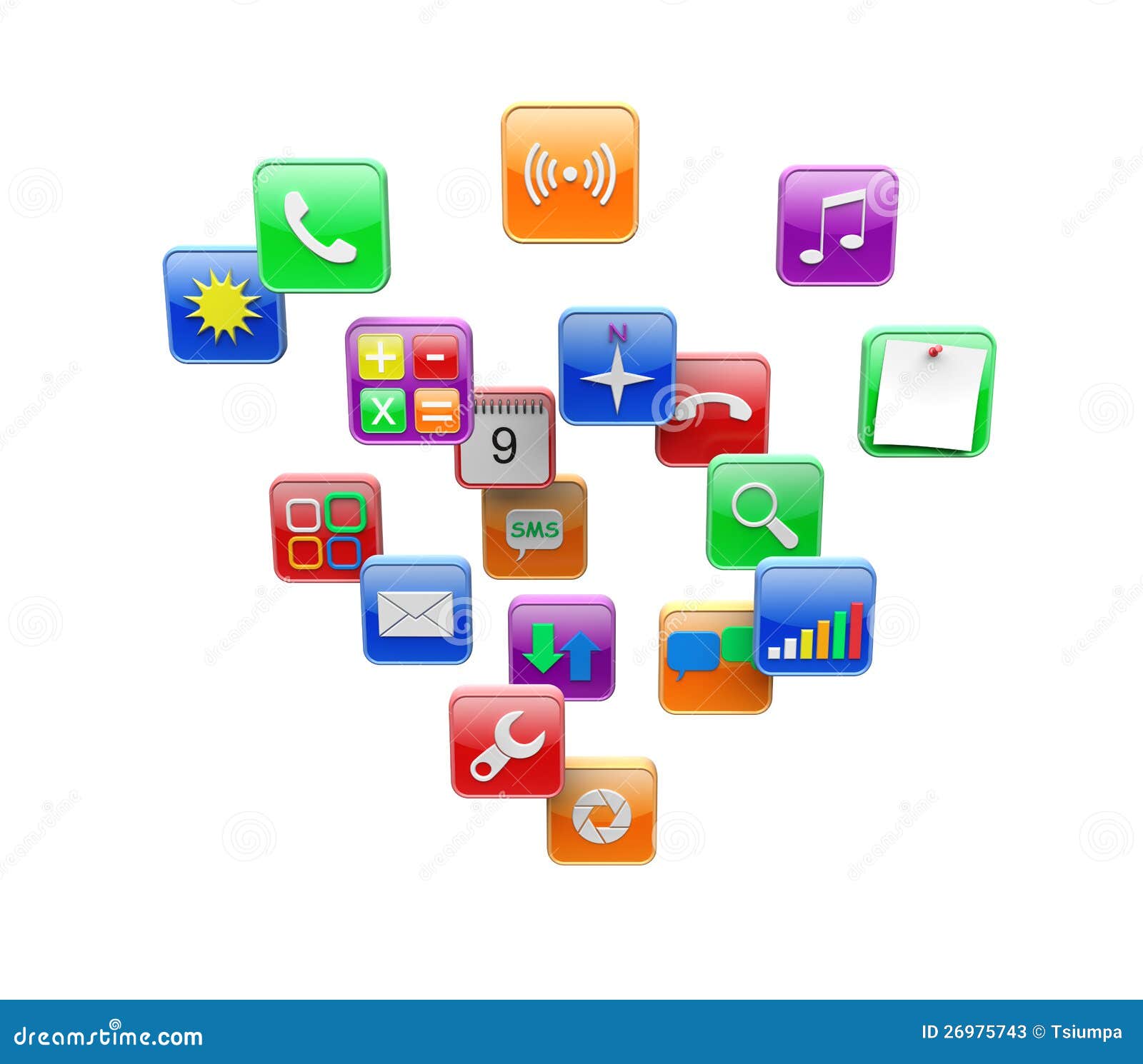 De pictogrammen van Apps stock illustratie. Illustration of symbool ...