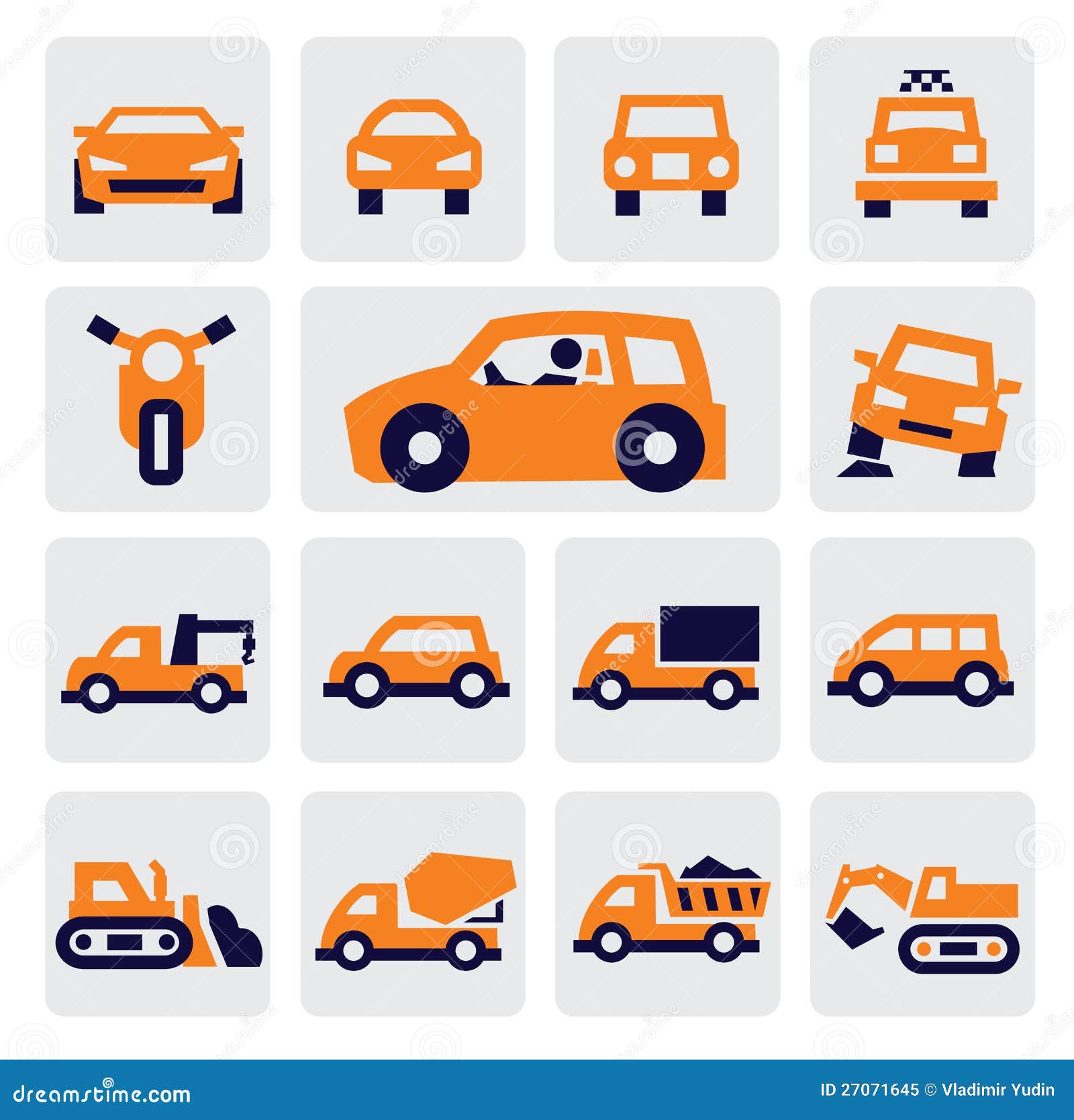 De pictogrammen van auto's vector illustratie. Illustration of auto ...