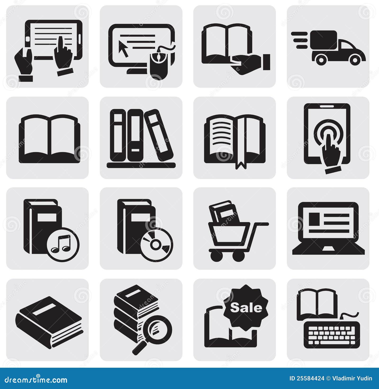 De pictogrammen van boeken vector illustratie. Illustration of ...