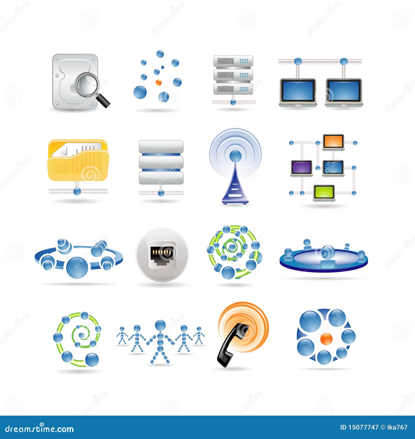 De Pictogrammen Van De Aansluting En Van Internet Vector Illustratie ...