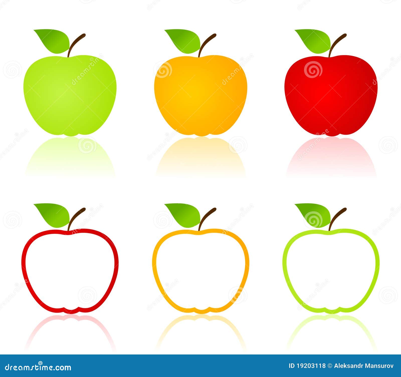 De Pictogrammen Van De Appel Vector Illustratie - Illustration of nave ...