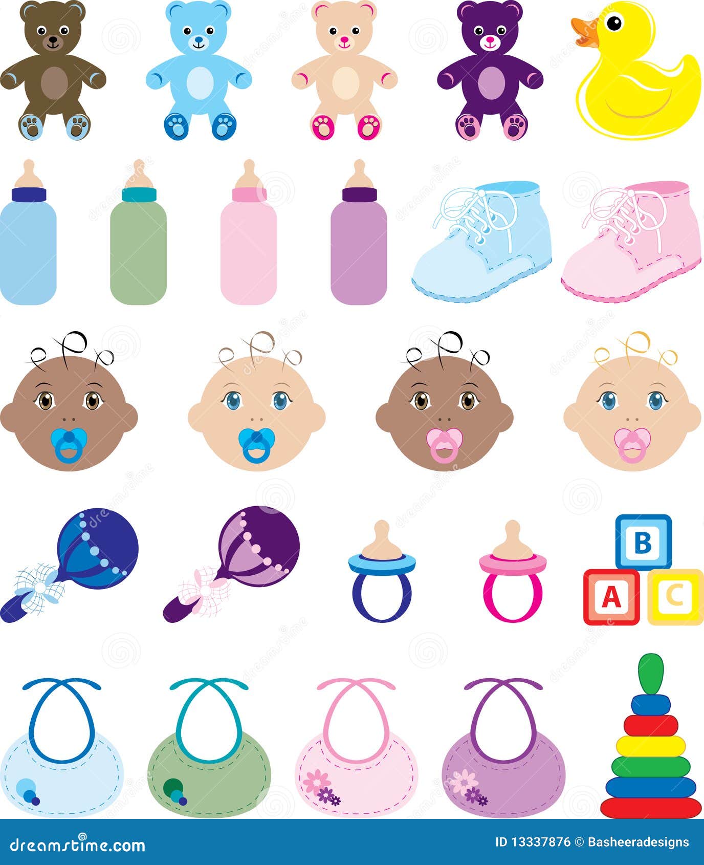 De Pictogrammen Van De Baby Vector Illustratie - Illustration of ...