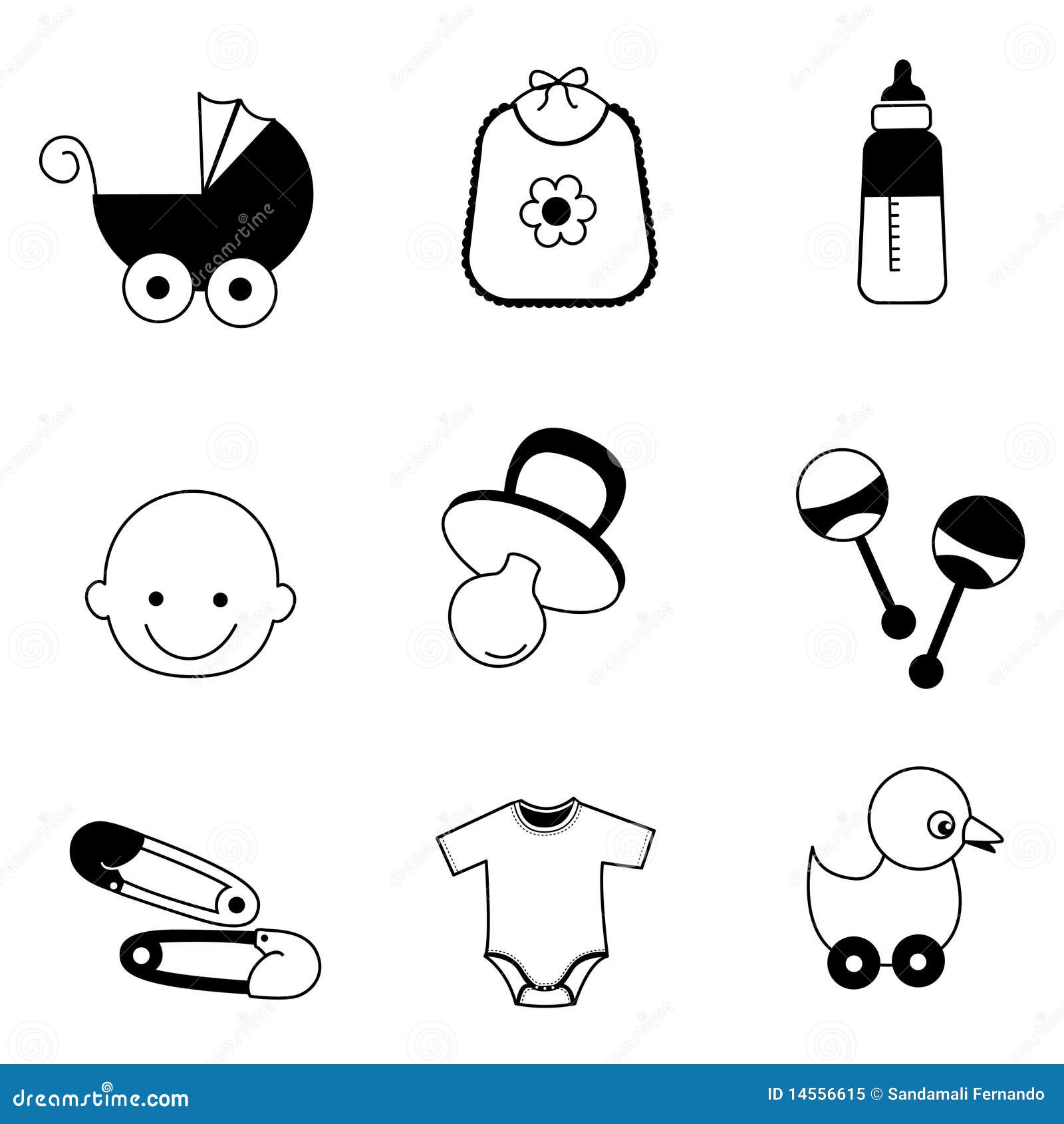 De Pictogrammen Van De Baby Vector Illustratie - Illustration of ...