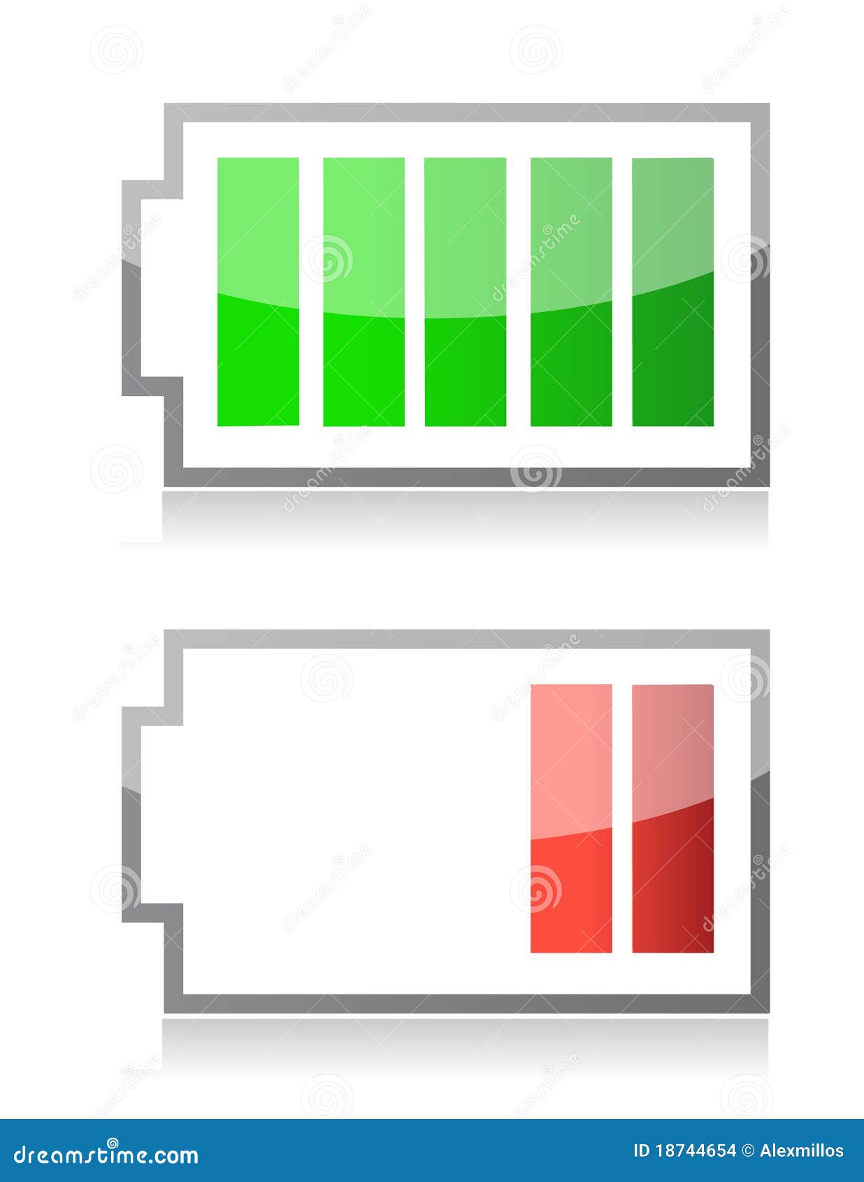 De Pictogrammen Van De Batterij Vector Illustratie - Illustration of ...