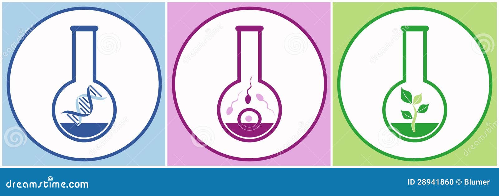 De Pictogrammen Van De Biologie Vector Illustratie - Illustration of ...