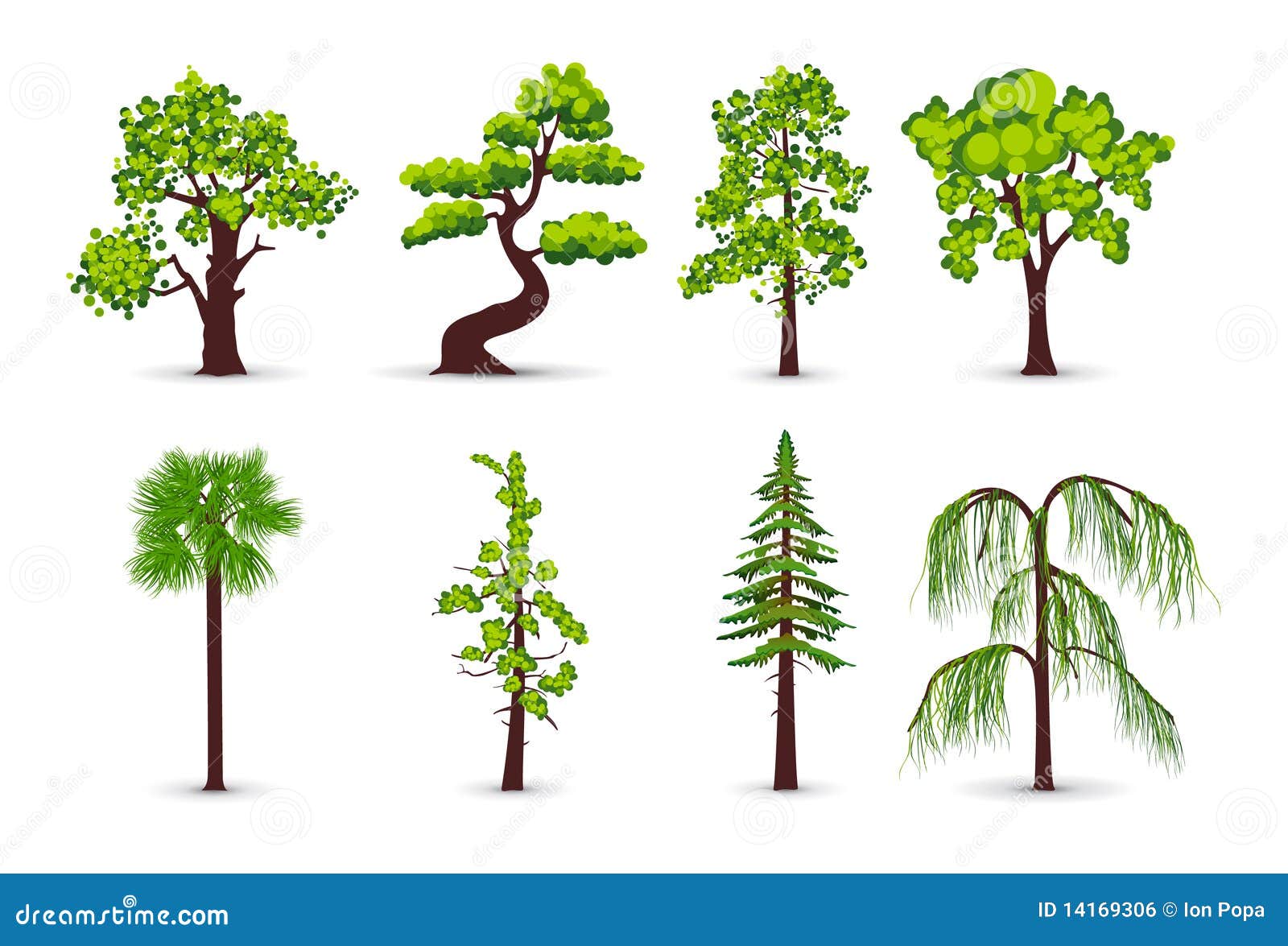 De Pictogrammen Van De Boom Vector Illustratie - Illustration of ...