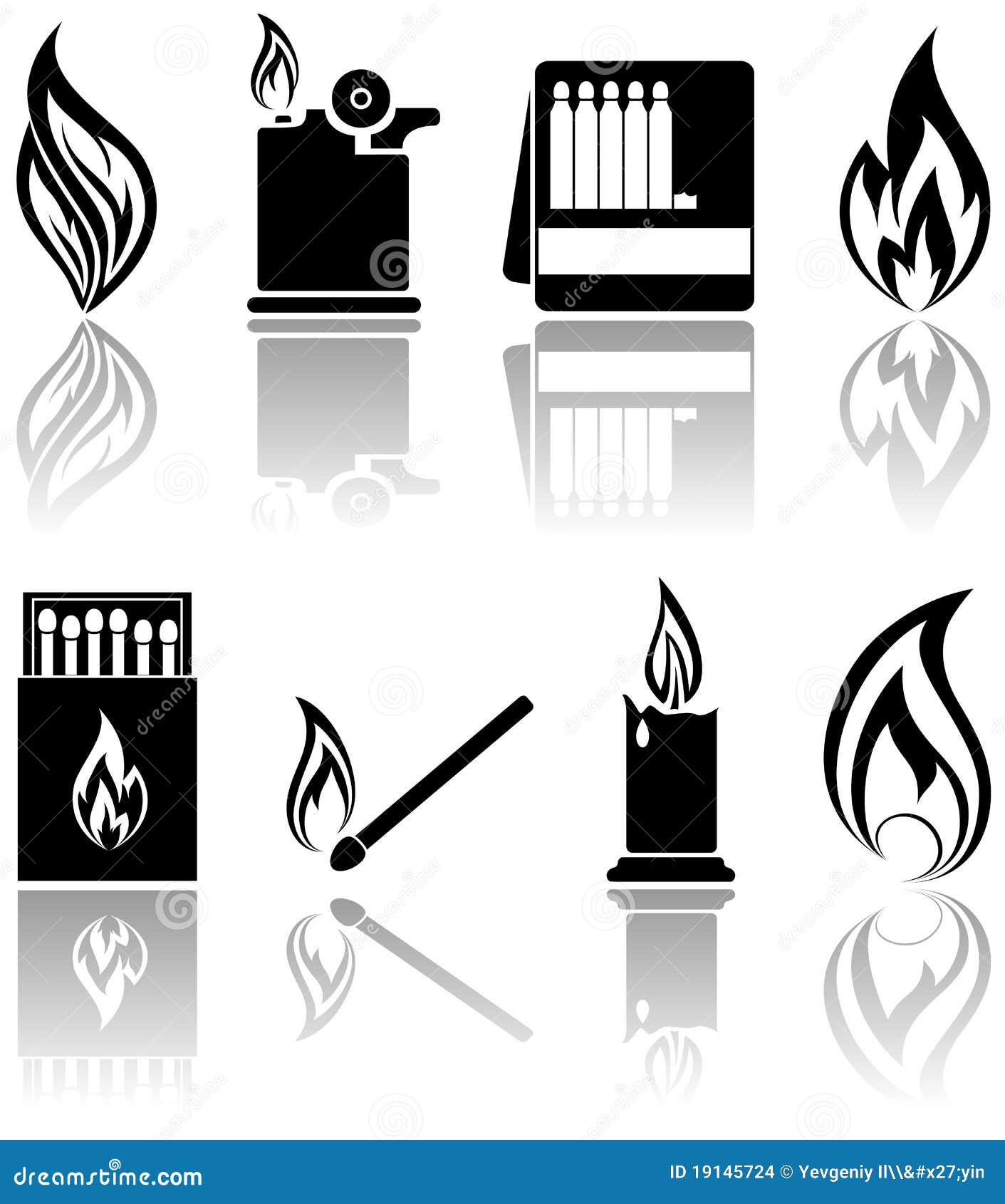 De Pictogrammen Van De Brand Vector Illustratie - Illustration of ...