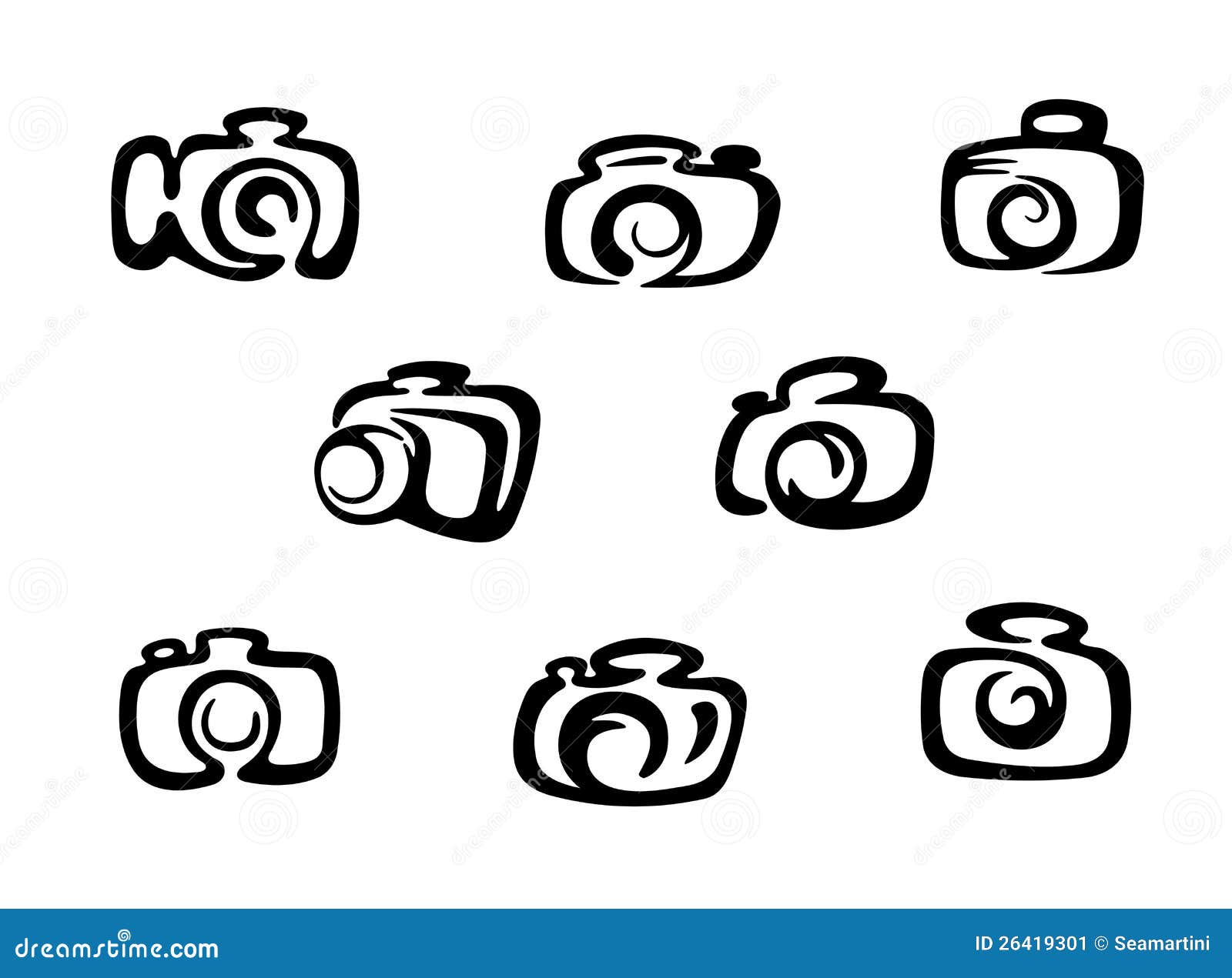De Pictogrammen Van De Camera Vector Illustratie - Illustration of ...