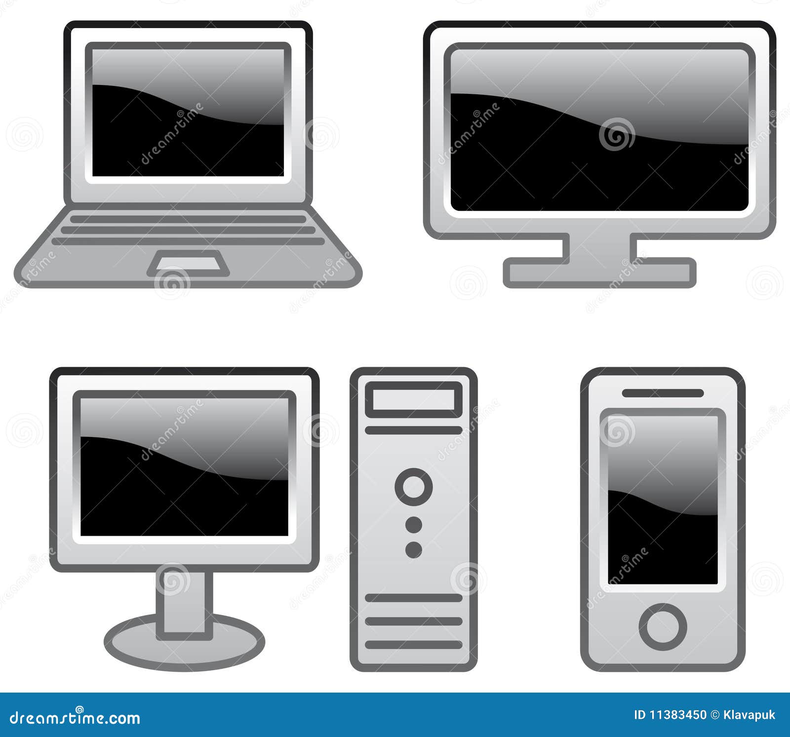 De Pictogrammen Van De Computer Vector Illustratie - Illustration of ...