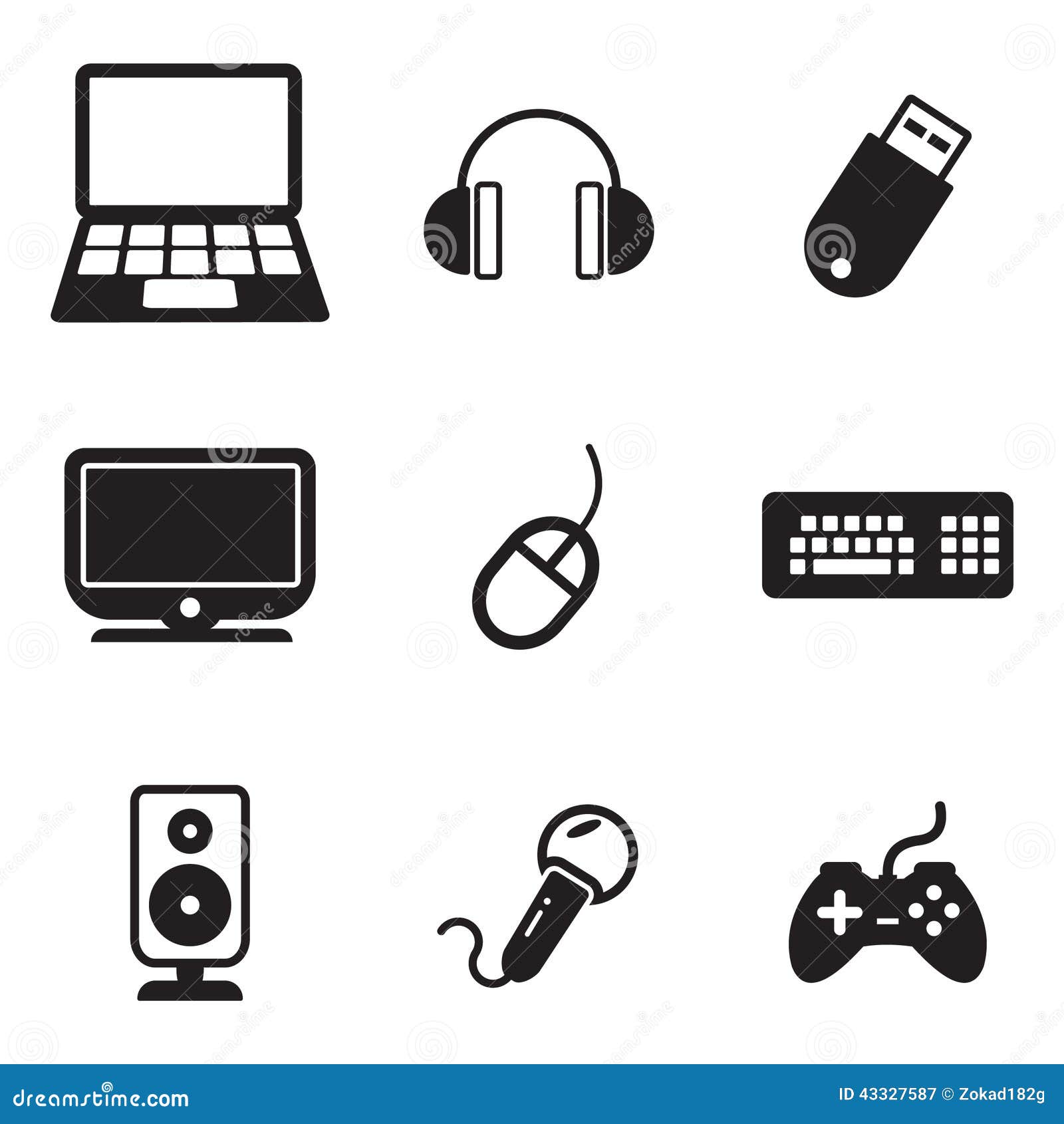 De Pictogrammen Van De Computer Vector Illustratie - Illustration of ...