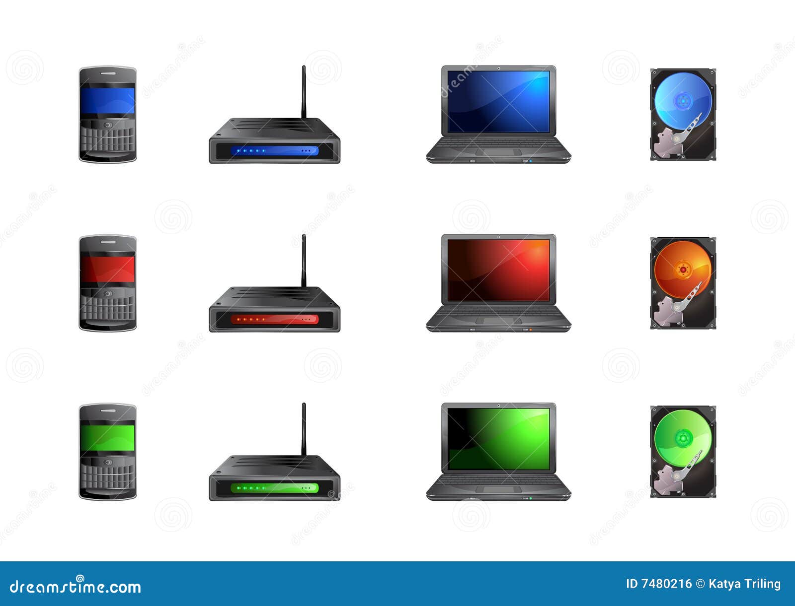 De Pictogrammen Van De Computer Vector Illustratie - Illustration of ...