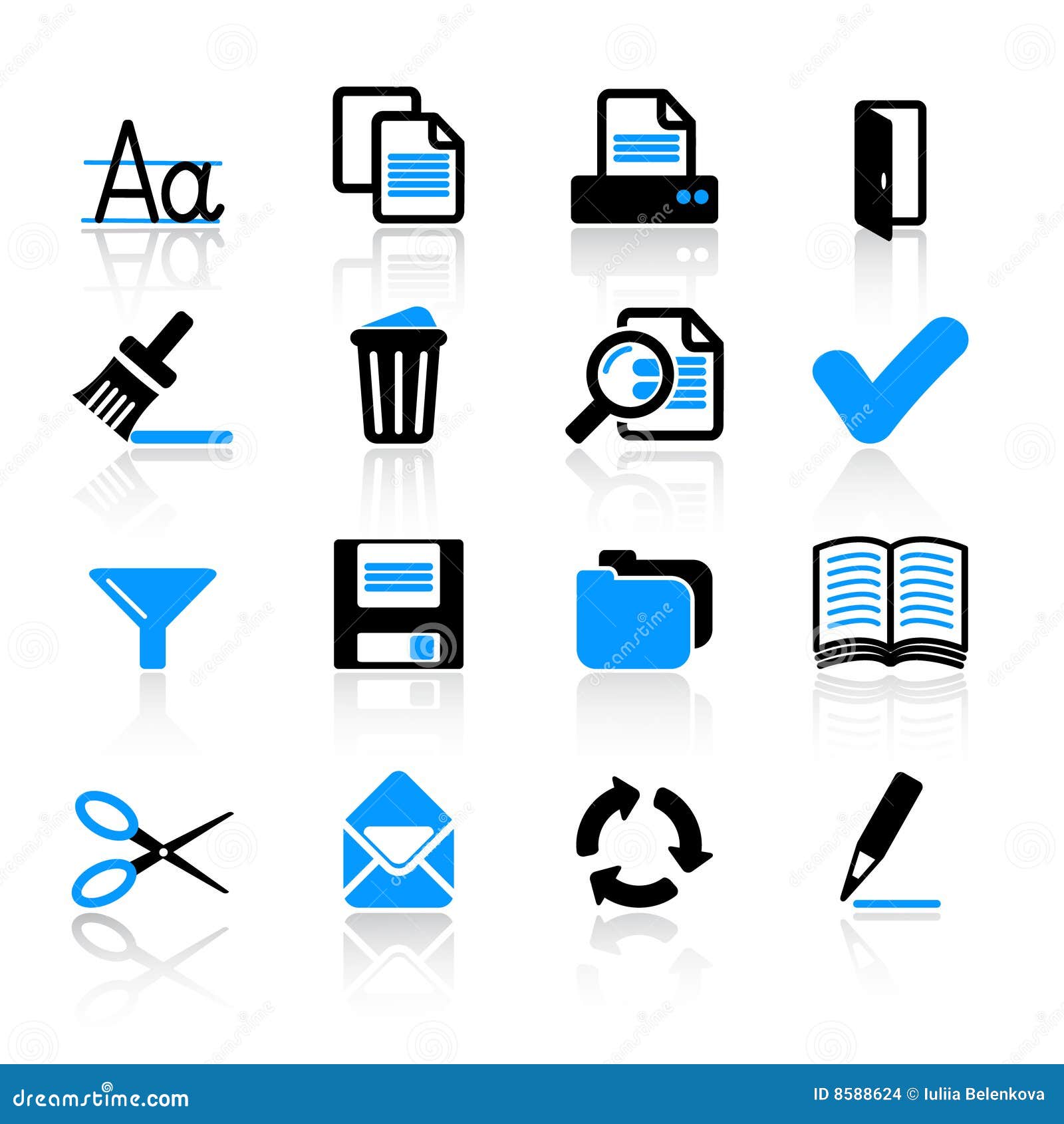 De Pictogrammen Van De Computer Vector Illustratie - Illustration of ...