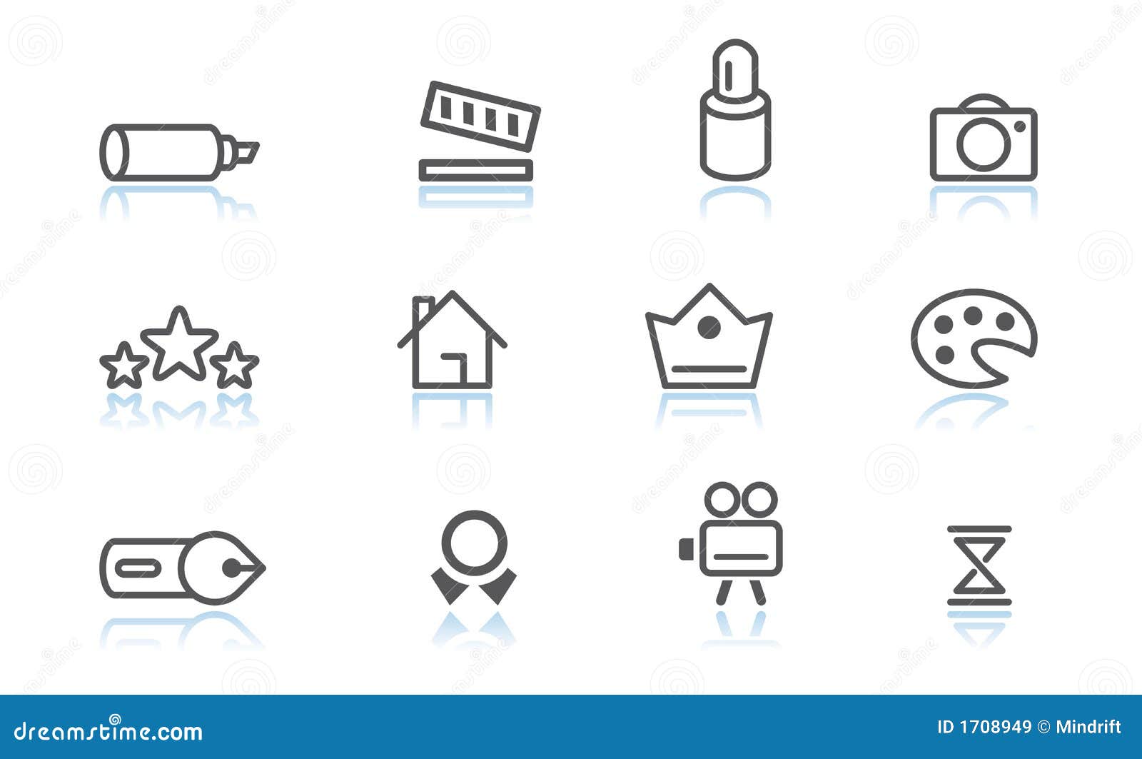 De Pictogrammen Van De Creativiteit Vector Illustratie - Illustration ...