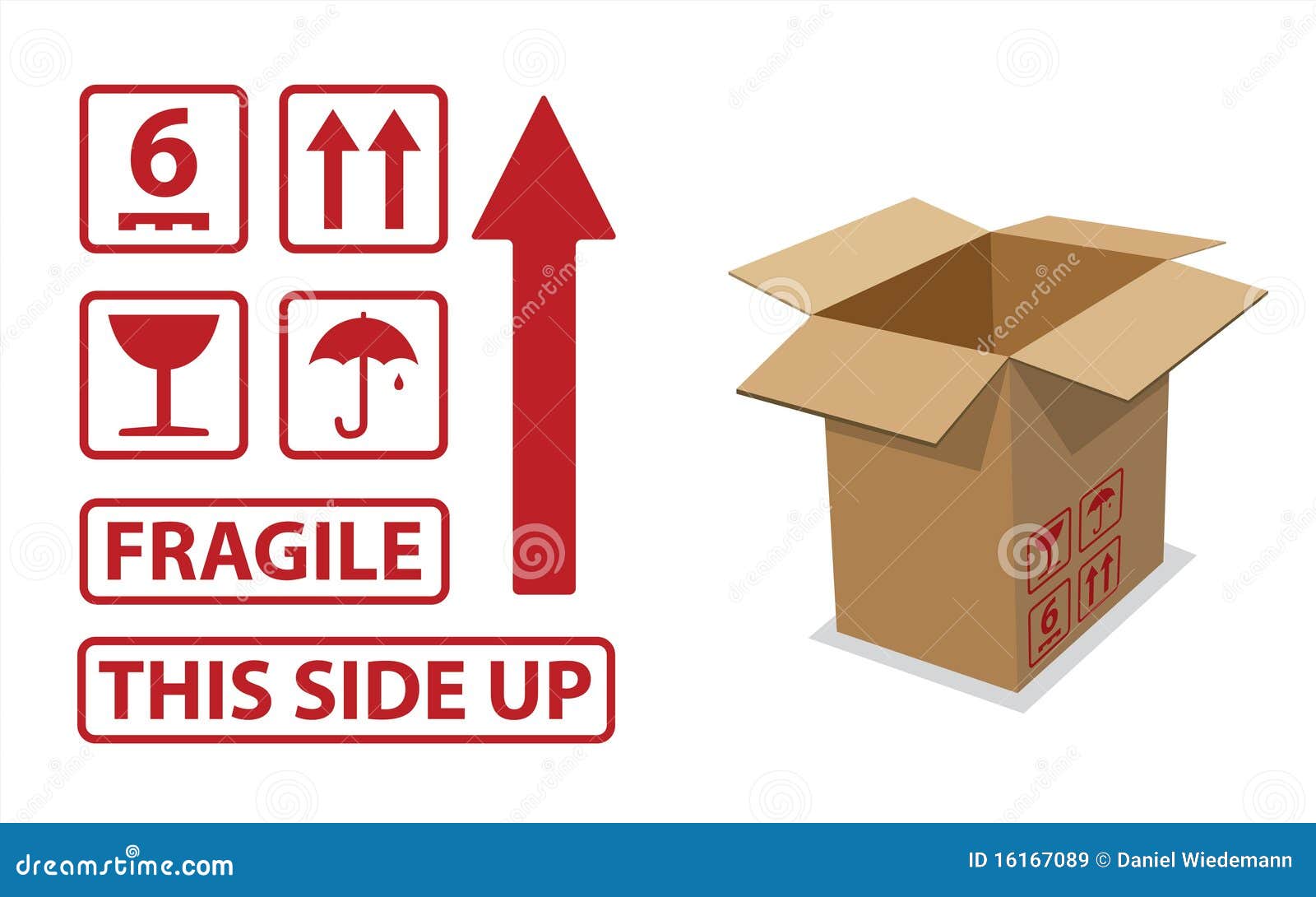 De Pictogrammen Van De Doos Van Het Karton Vector Illustratie ...