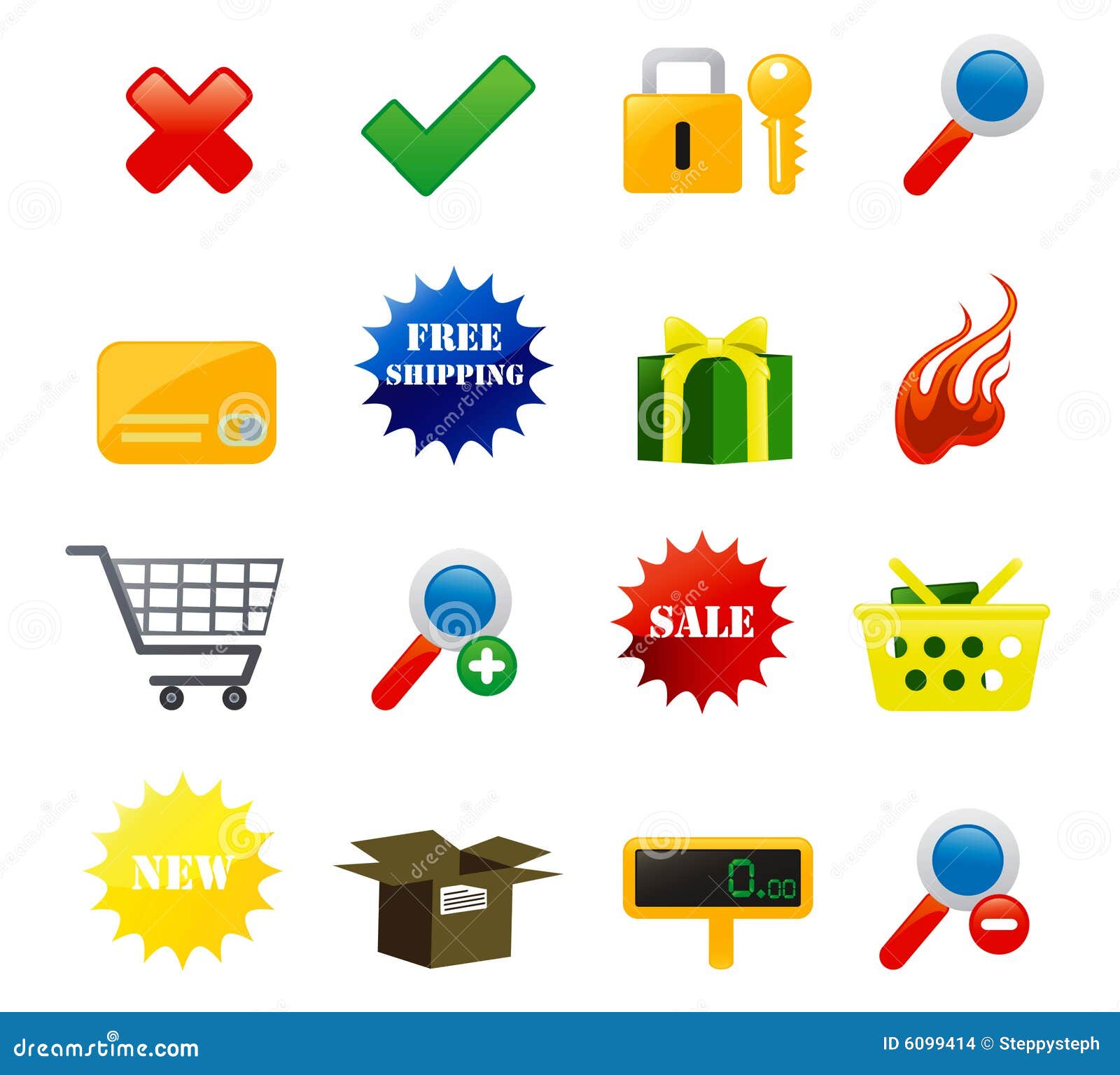 De Pictogrammen Van De Elektronische Handel Vector Illustratie ...