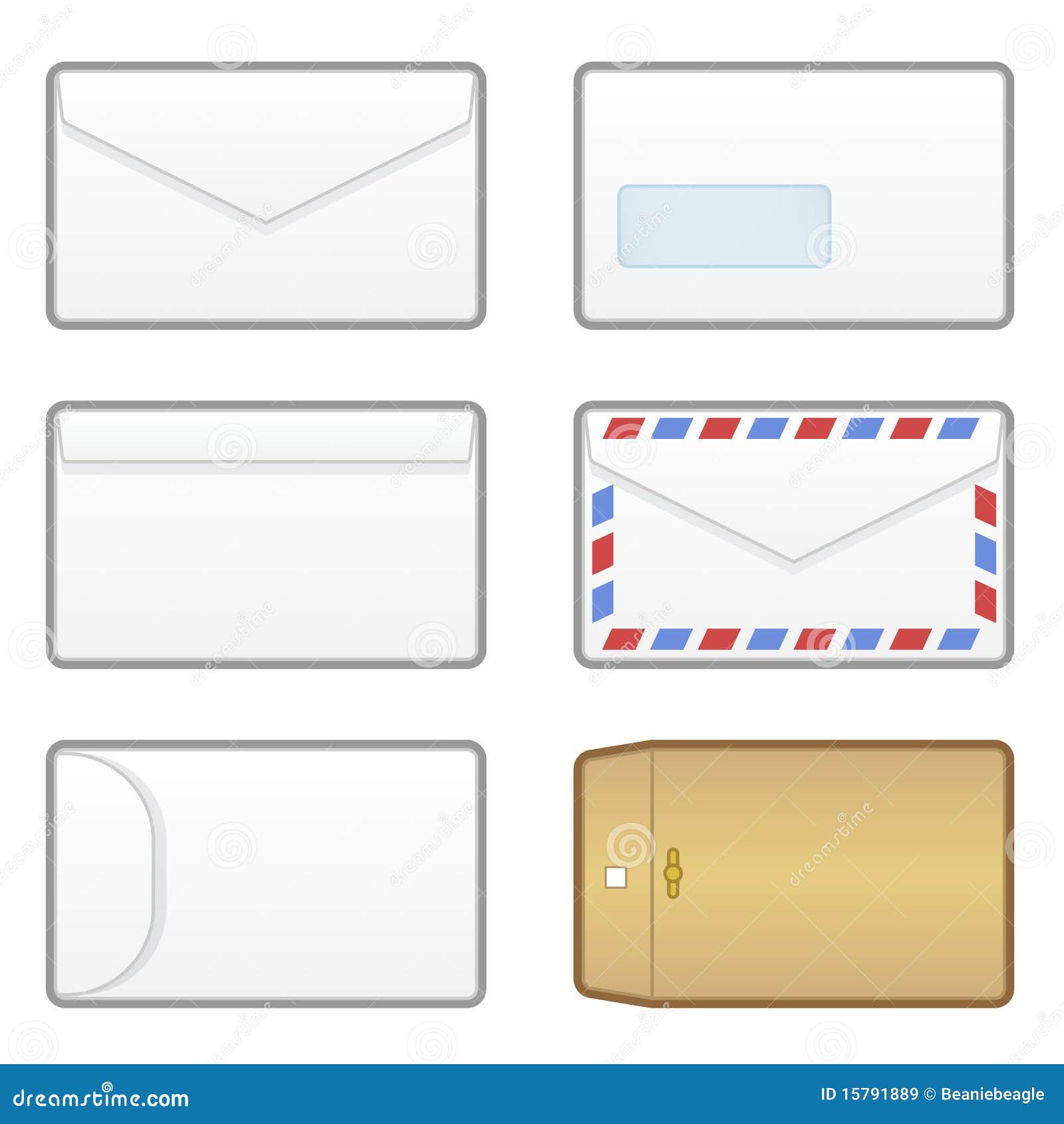 De Pictogrammen Van De Envelop Vector Illustratie - Illustration of ...