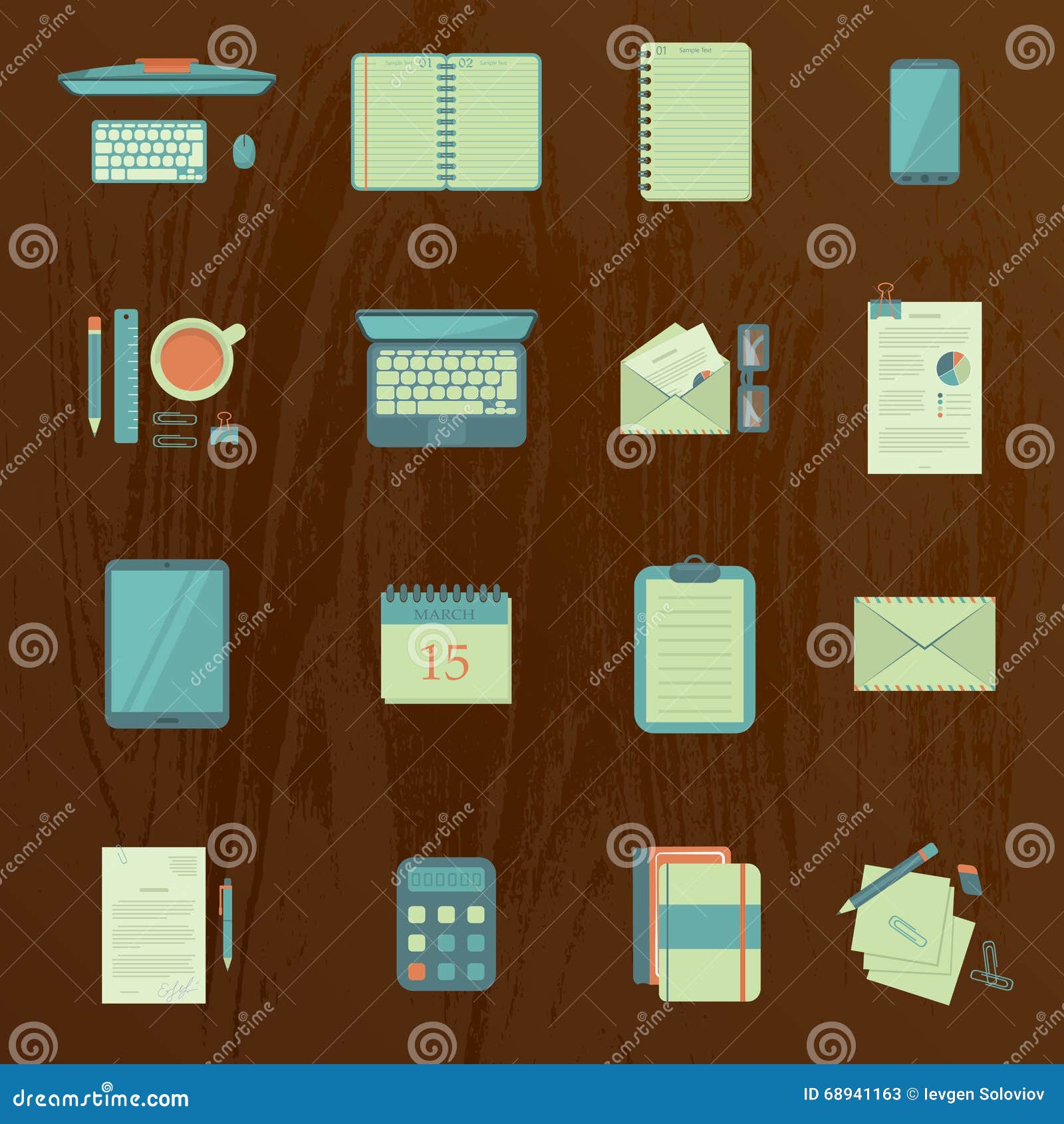 De Pictogrammen Van De Het Werklijst Vector Illustratie - Illustration ...