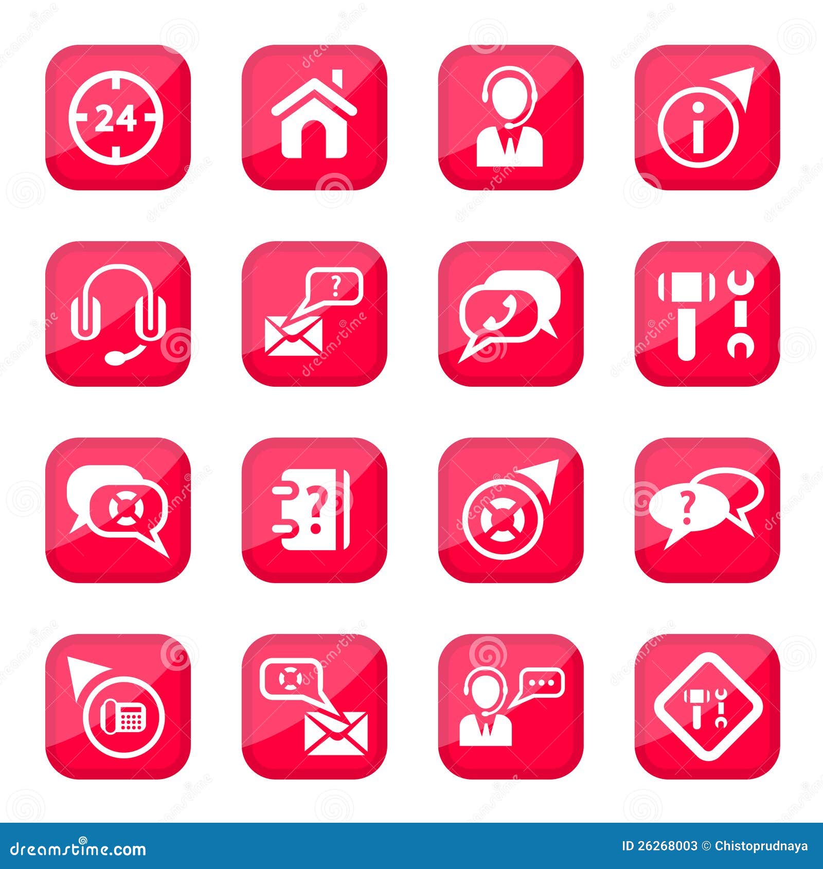 De Pictogrammen Van De Hulp En Van De Steun Vector Illustratie ...