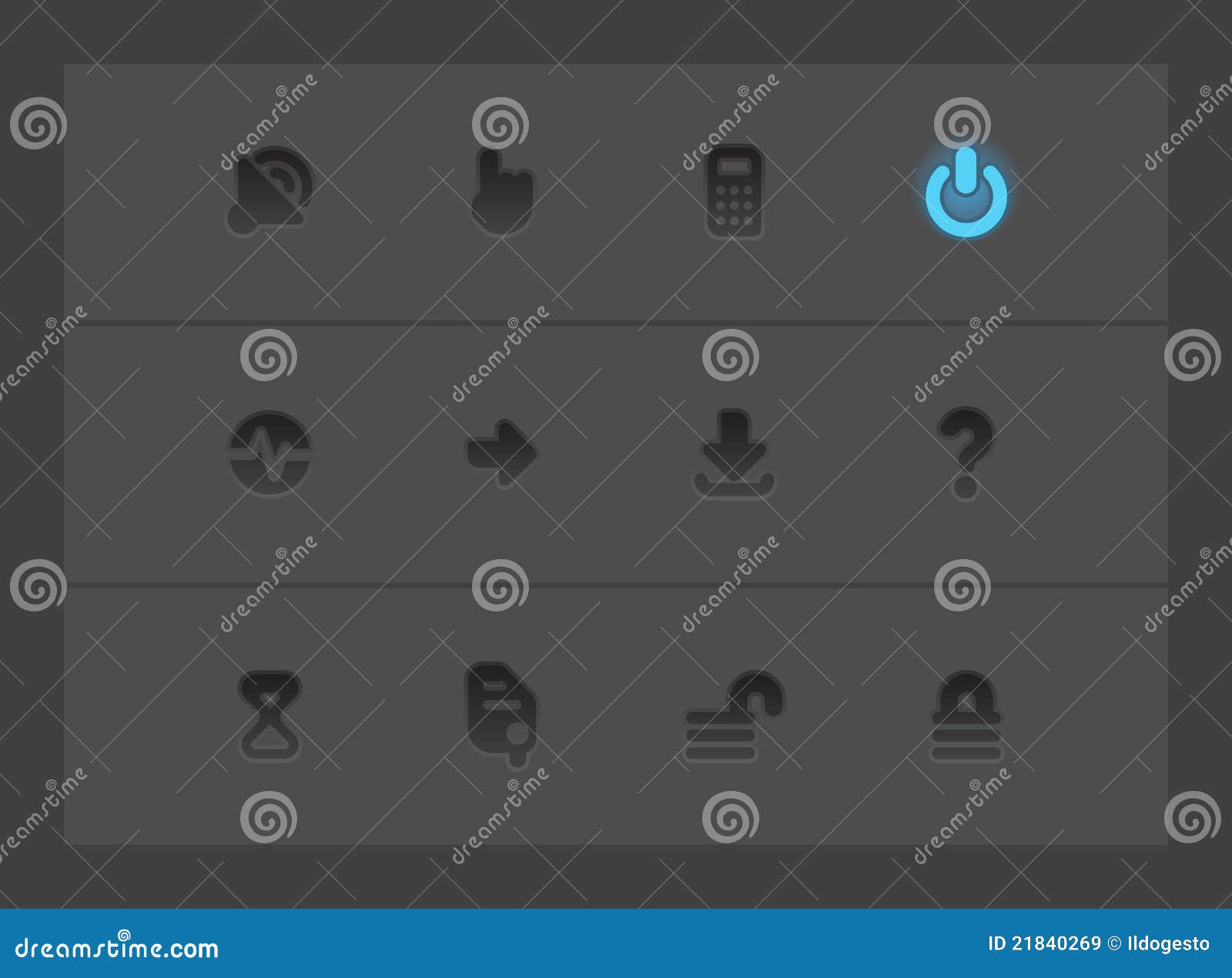 De Pictogrammen Van De Interface Vector Illustratie - Illustration of ...