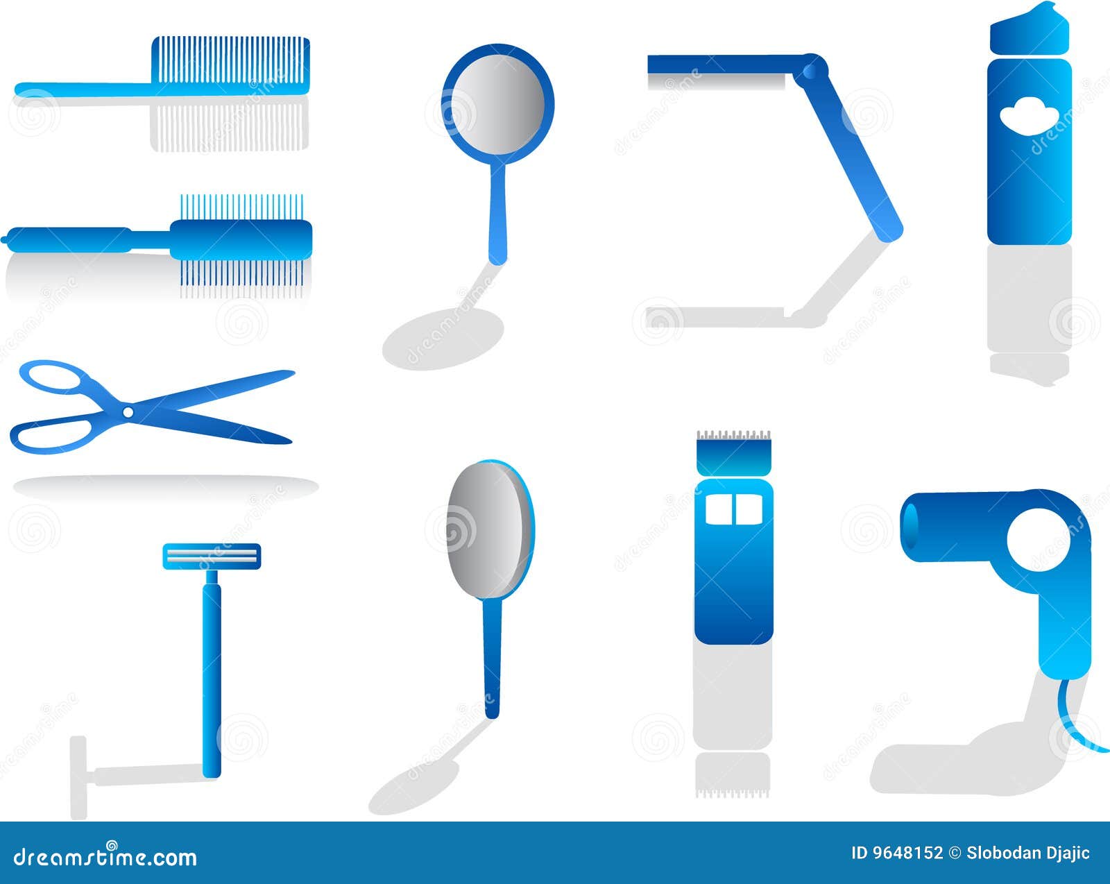 De Pictogrammen Van De Kapper Vector Illustratie - Illustration of ...