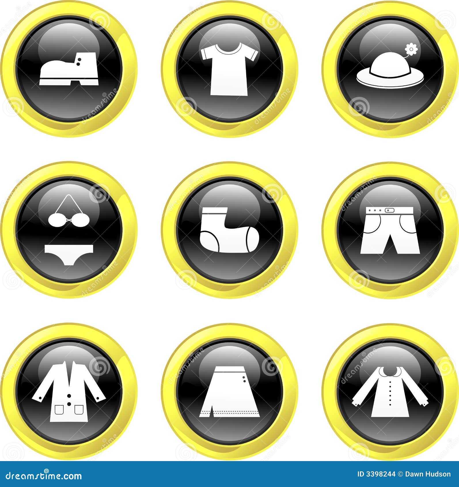 De Pictogrammen Van De Kleding Stock Illustratie - Illustration of ...