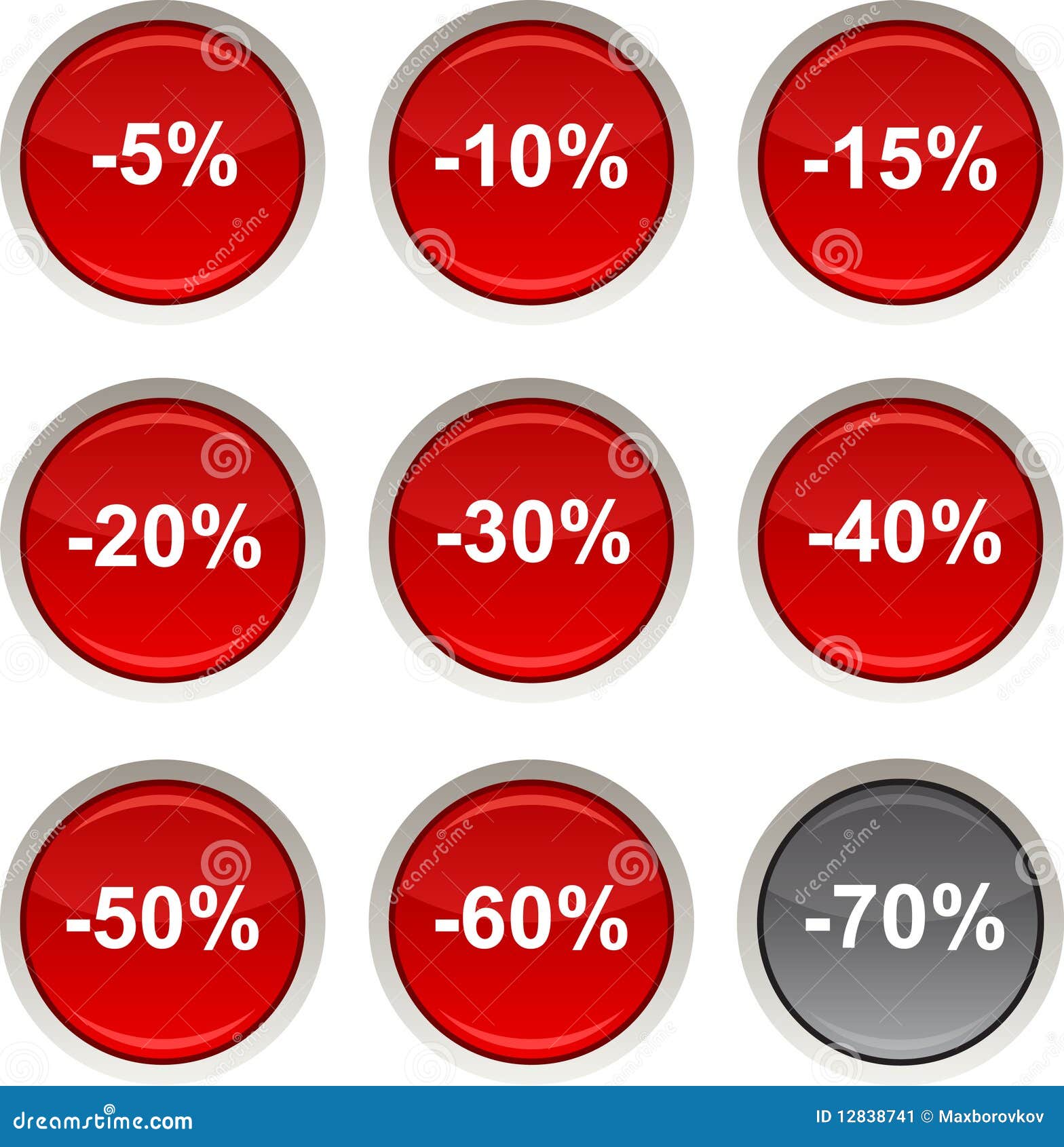 De Pictogrammen Van De Korting. Vector Illustratie - Illustration of ...