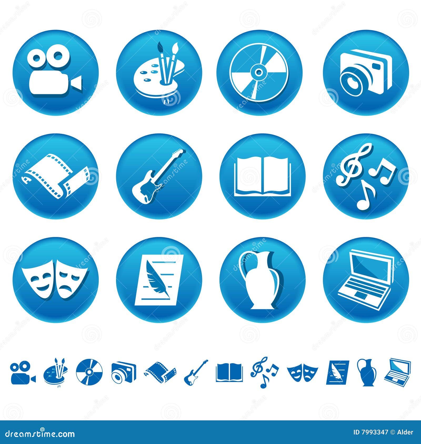 De Pictogrammen Van De Kunst & Van De Hobby Vector Illustratie ...