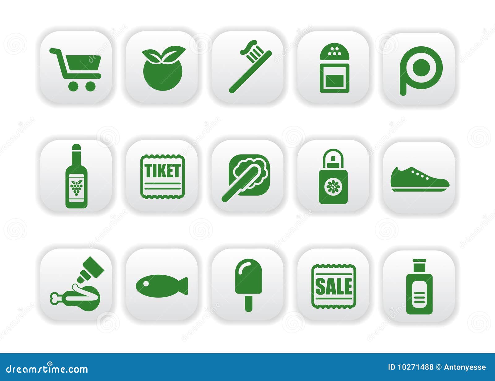 De Pictogrammen Van De Markt Vector Illustratie - Illustration of ...