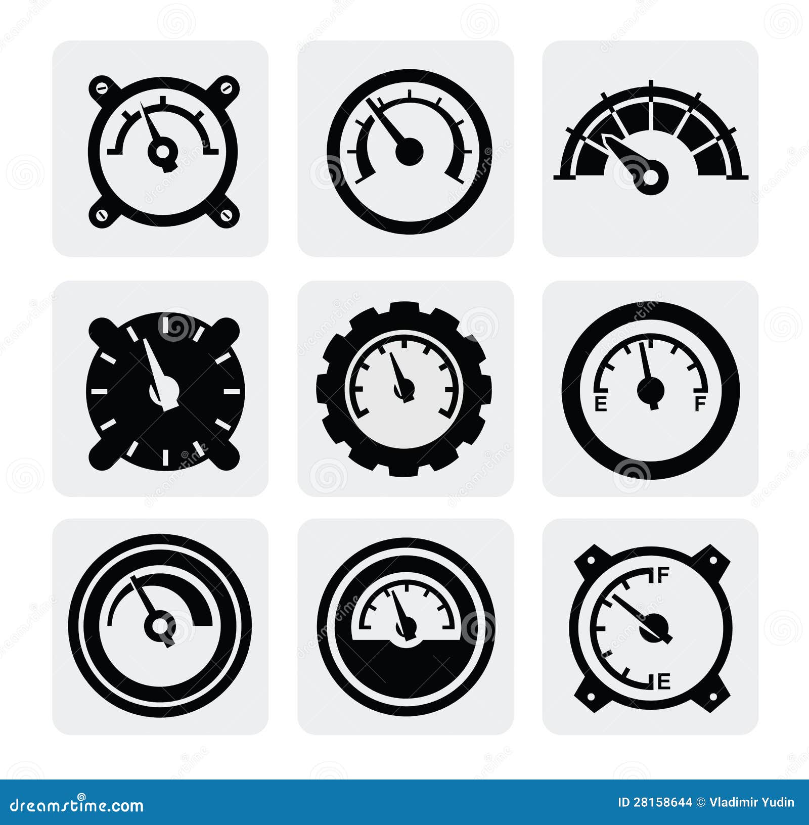 De Pictogrammen Van De Meter Vector Illustratie - Illustration of zwart ...