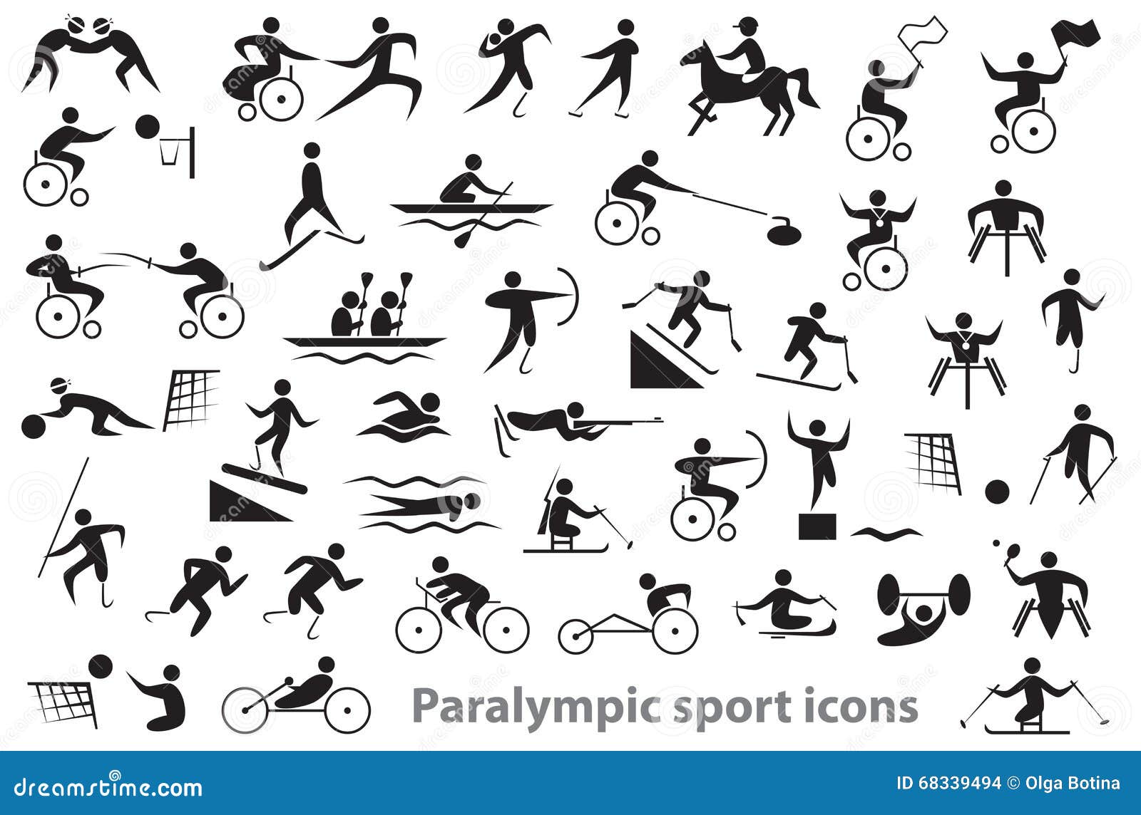 De Pictogrammen Van De Paralympicsport Vector Illustratie ...