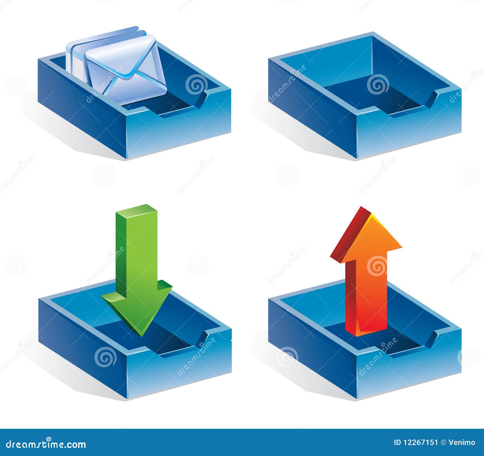 De Pictogrammen Van De Post Stock Illustratie - Illustration of leeg ...