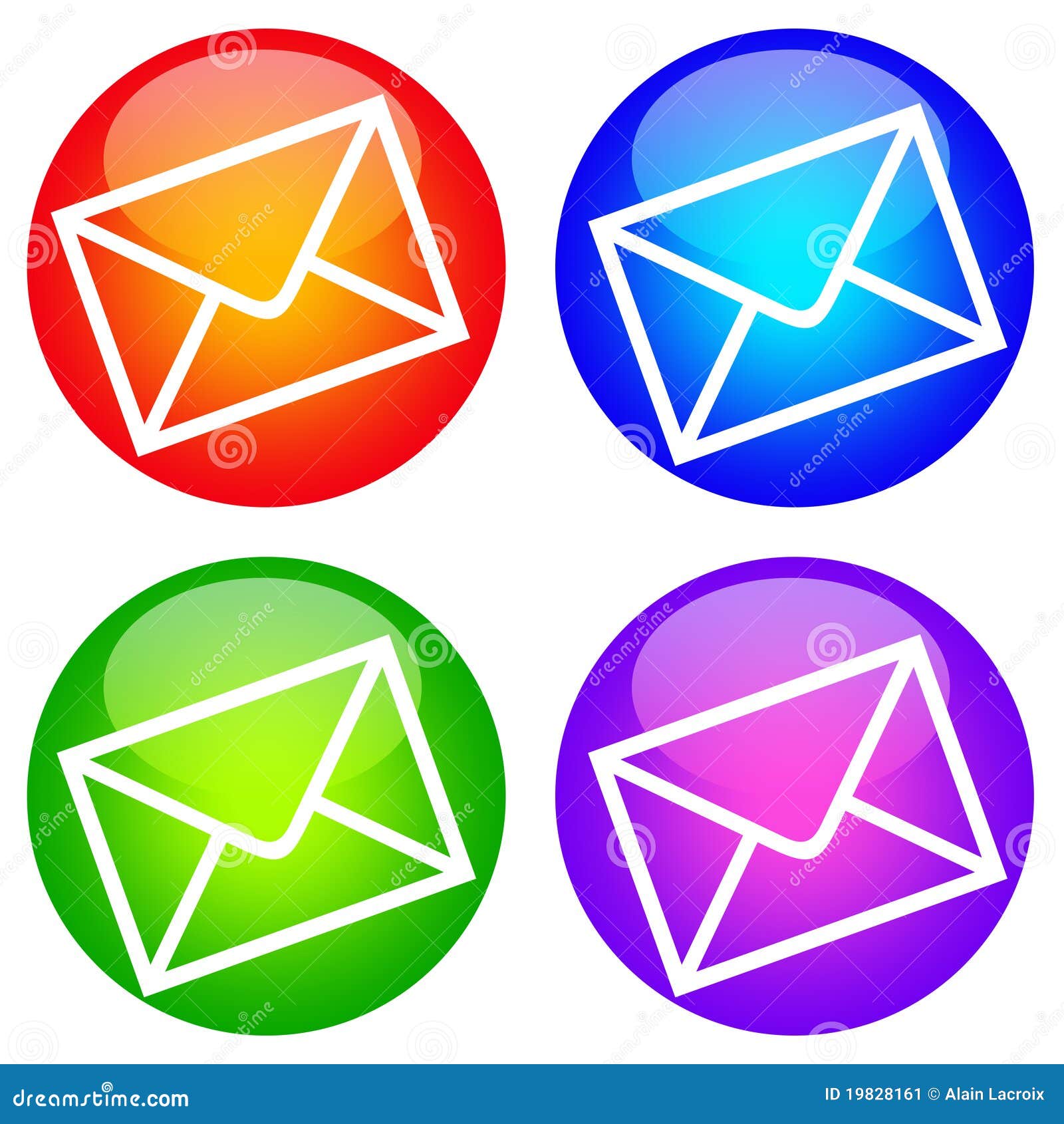 De Pictogrammen Van De Post Stock Illustratie - Illustration of ...