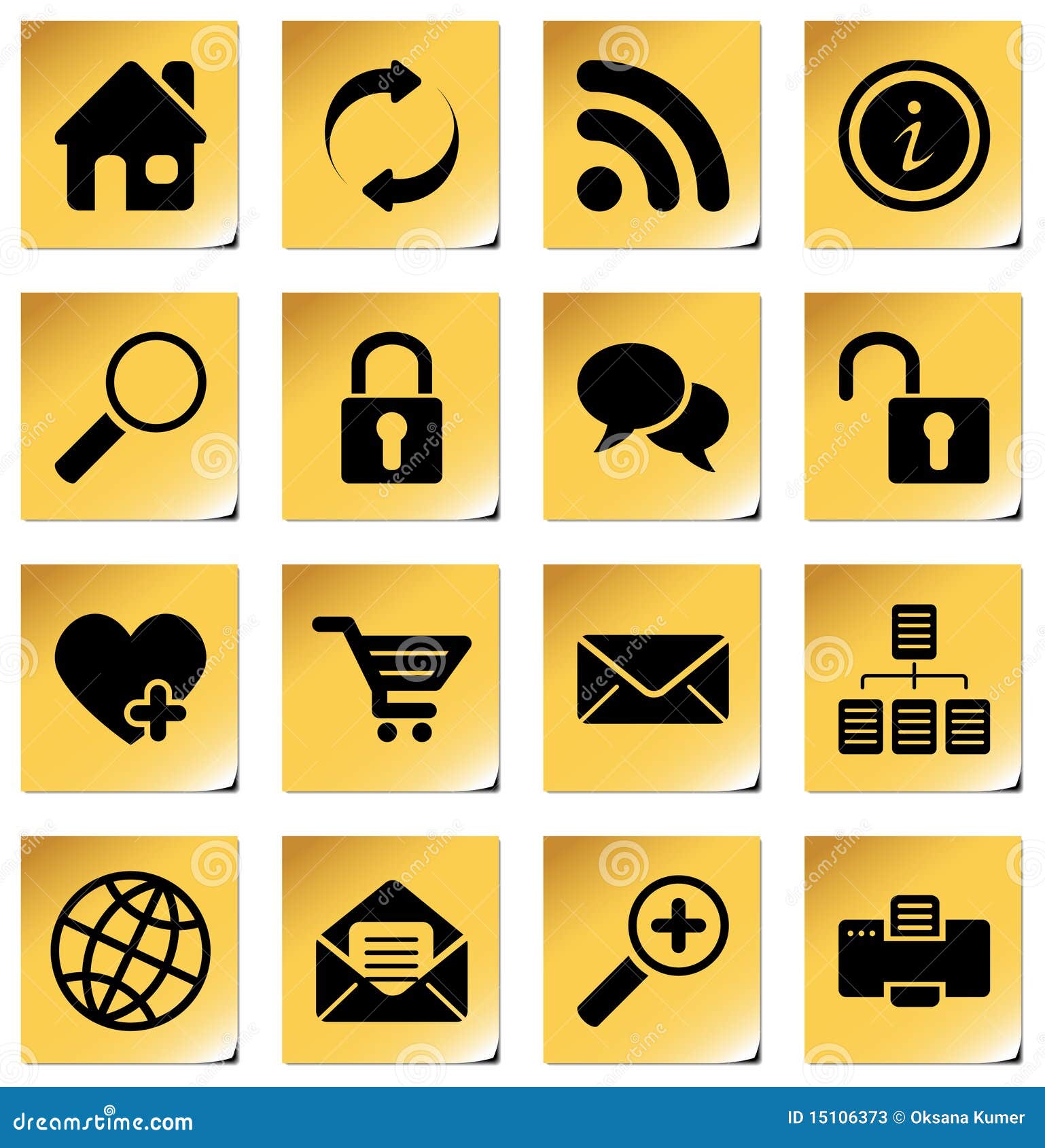 De Pictogrammen Van De Website En Van Internet Vector Illustratie ...