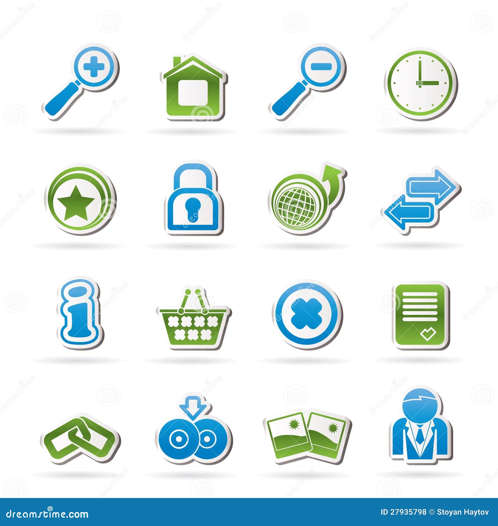 De Pictogrammen Van De Website En Van Internet Vector Illustratie ...