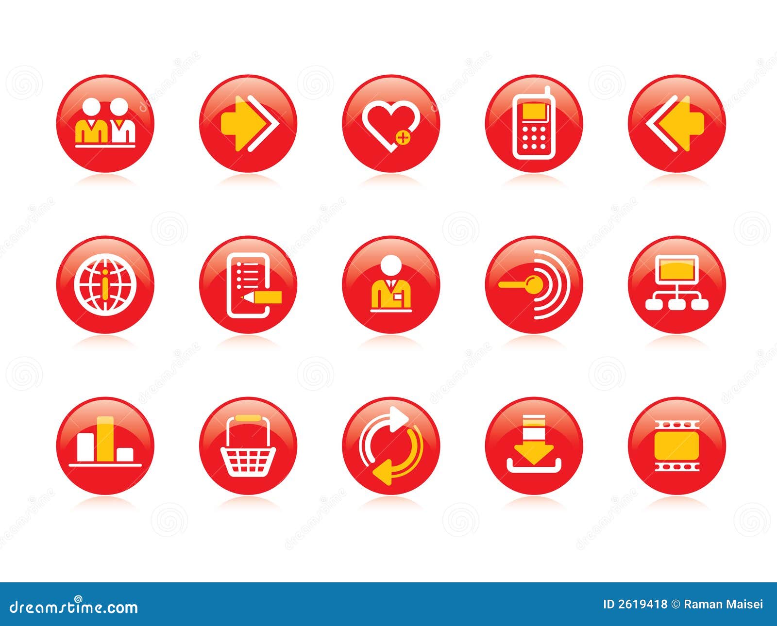 Website & Internet-pictogrammen Picture. Image: 2619418