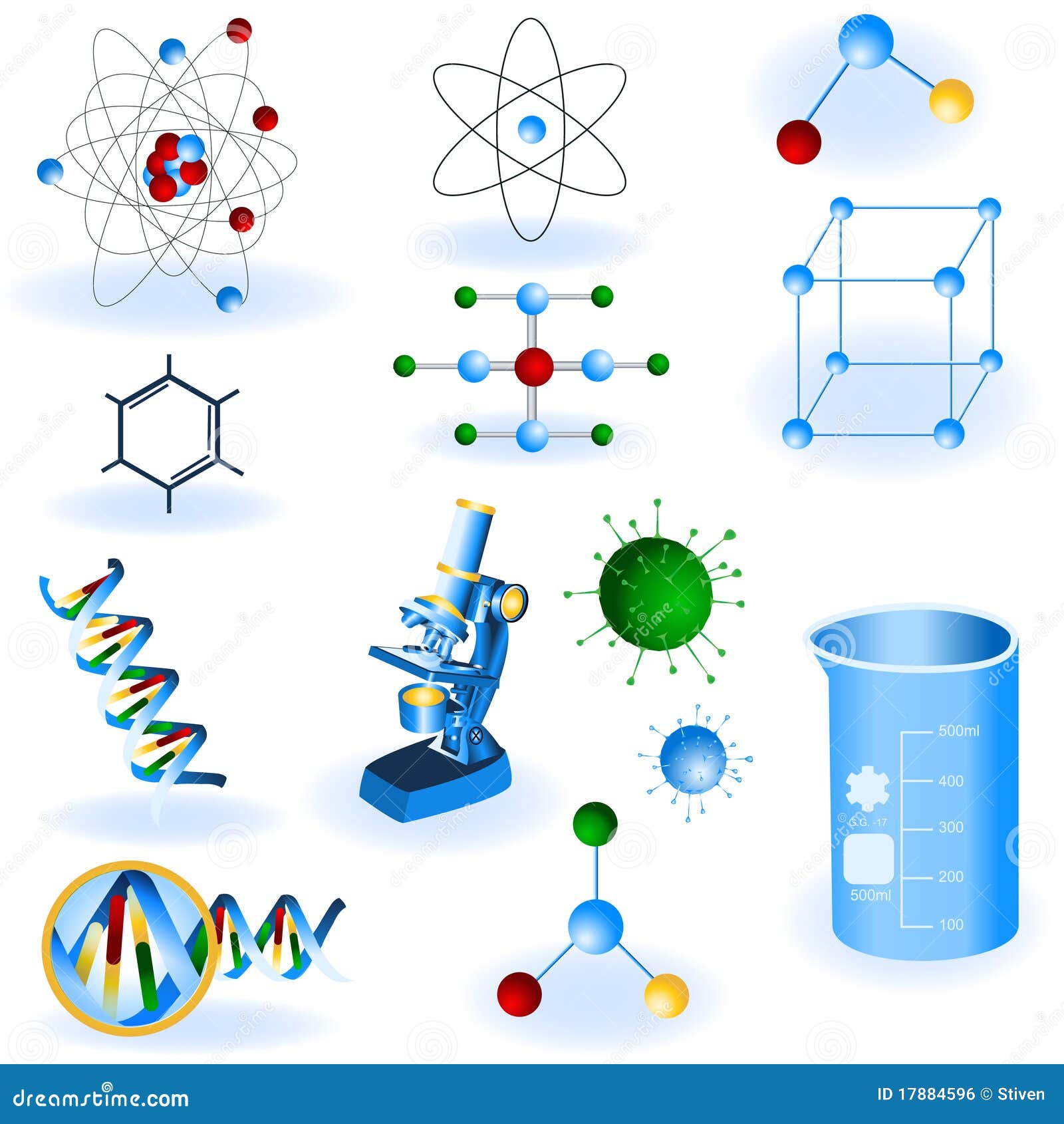 De Pictogrammen Van De Wetenschap Vector Illustratie - Illustration of ...