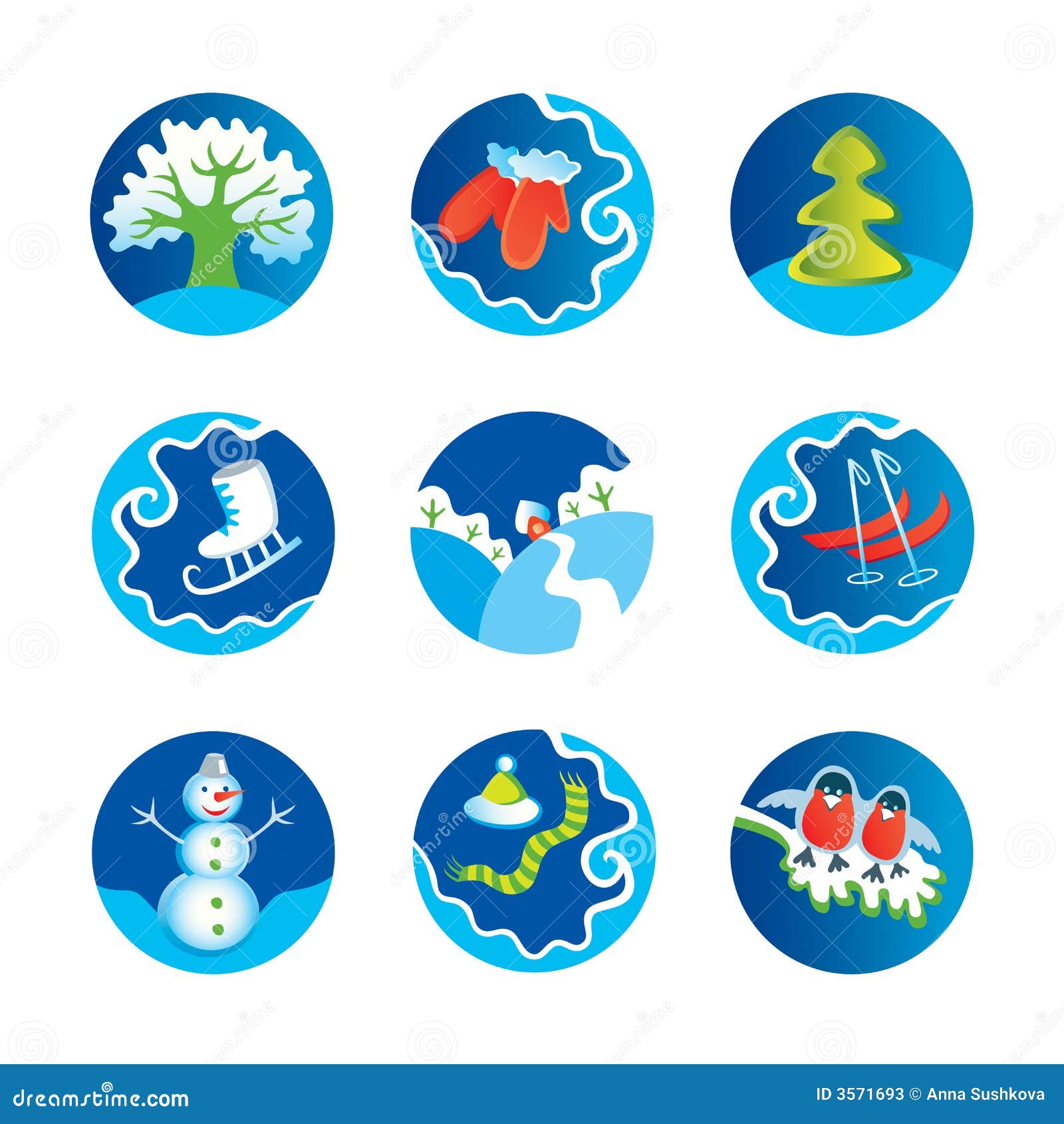 De Pictogrammen Van De Winter Vector Illustratie - Illustration of ...