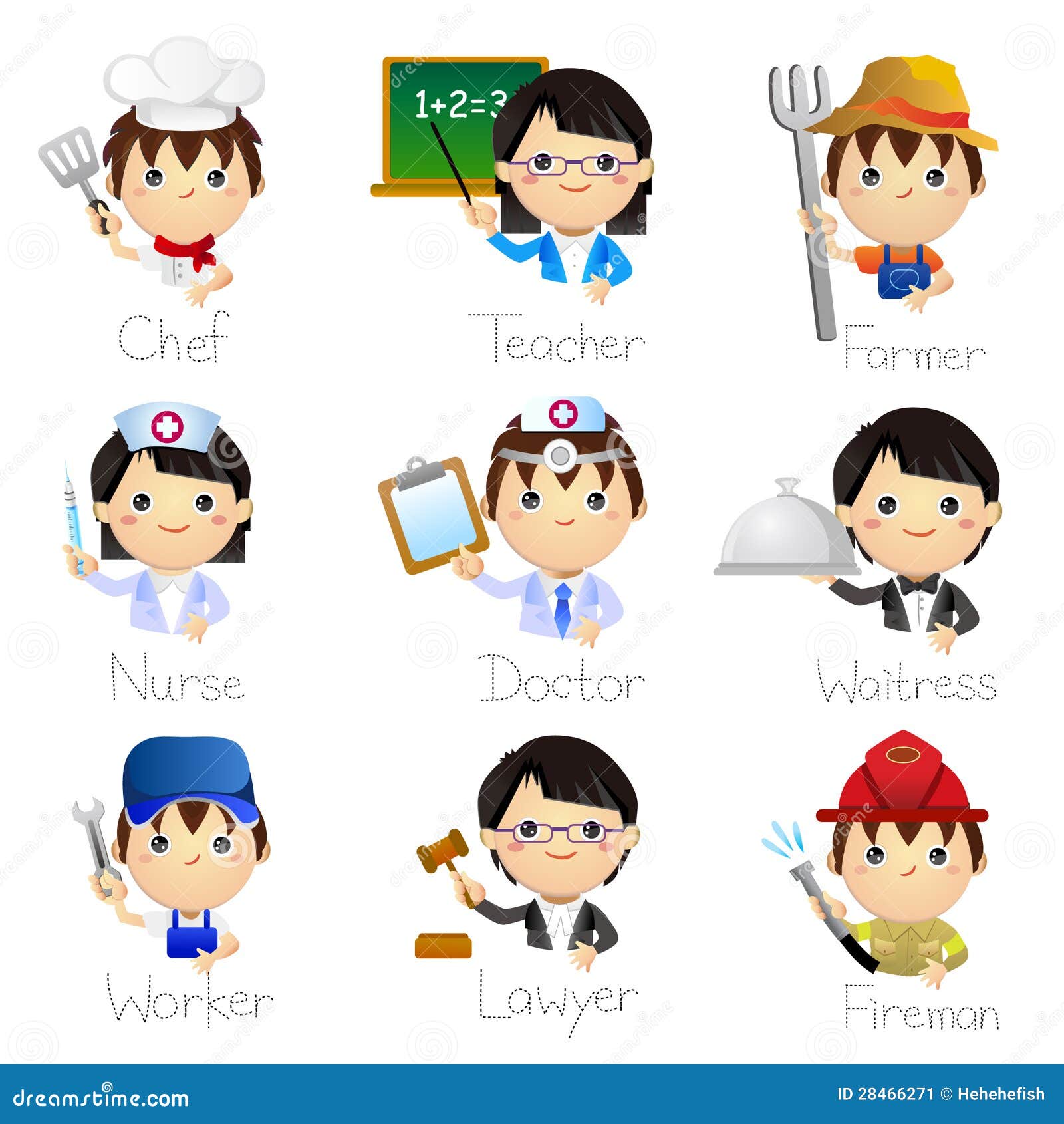 De Pictogrammen Van Het Beroep Vector Illustratie - Illustration of ...