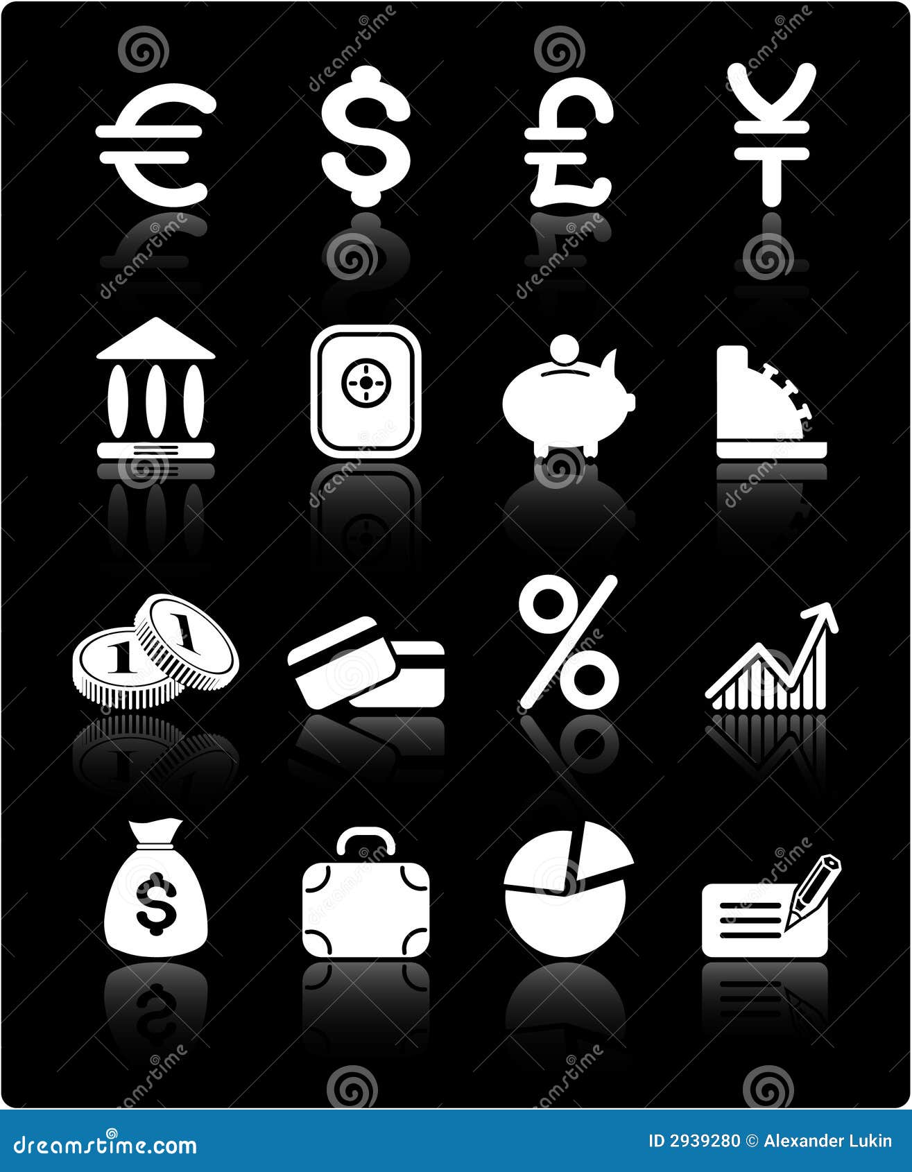 De Pictogrammen Van Het Geld Vector Illustratie - Illustration of zaken ...