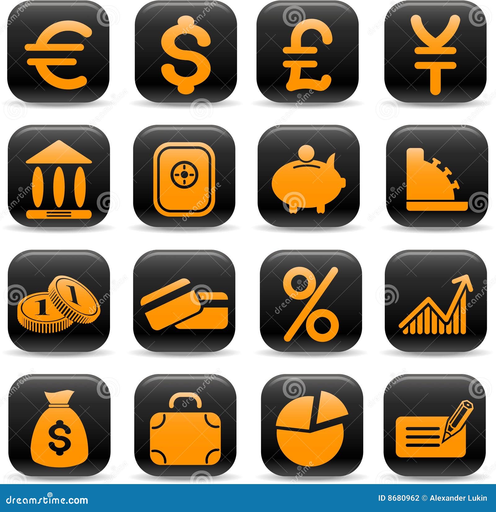 De Pictogrammen Van Het Geld Vector Illustratie - Illustration of ...