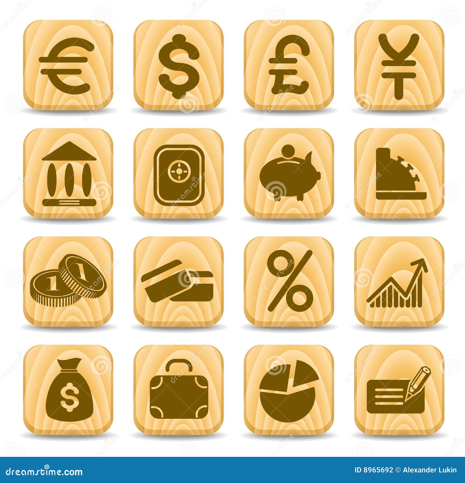 De Pictogrammen Van Het Geld Vector Illustratie - Illustration of ...