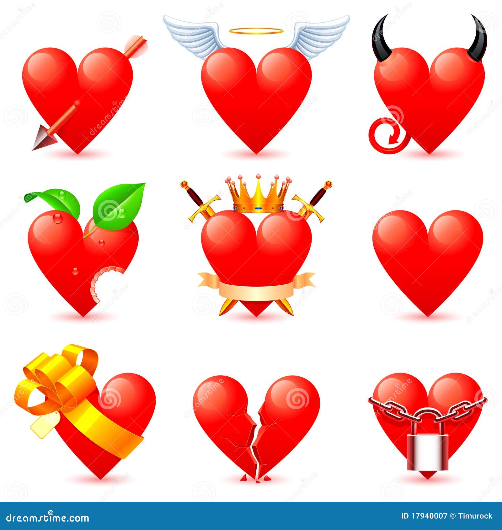 De Pictogrammen Van Het Hart. Vector Illustratie - Illustration of ...