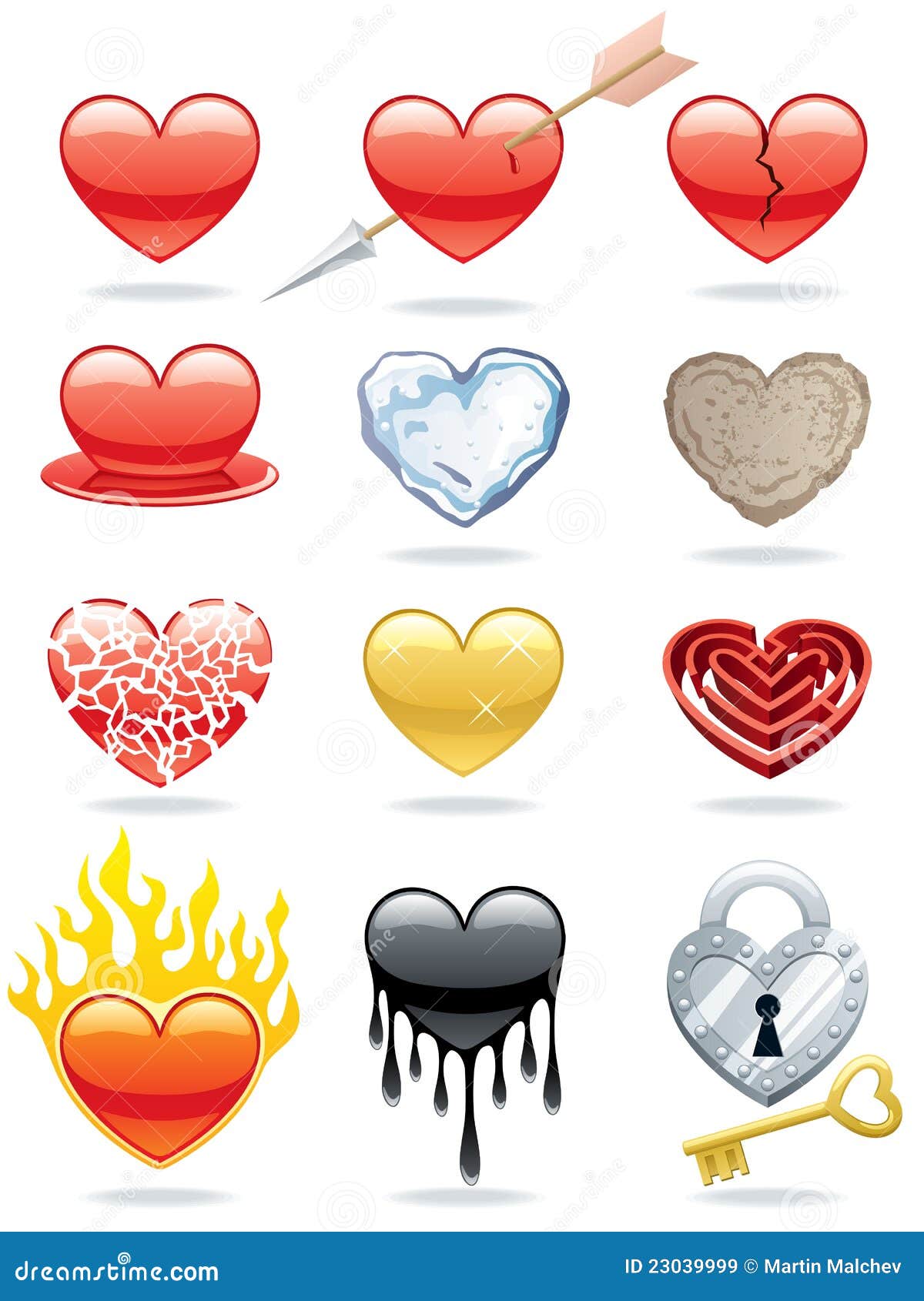 De Pictogrammen Van Het Hart Vector Illustratie - Illustration of pijl ...