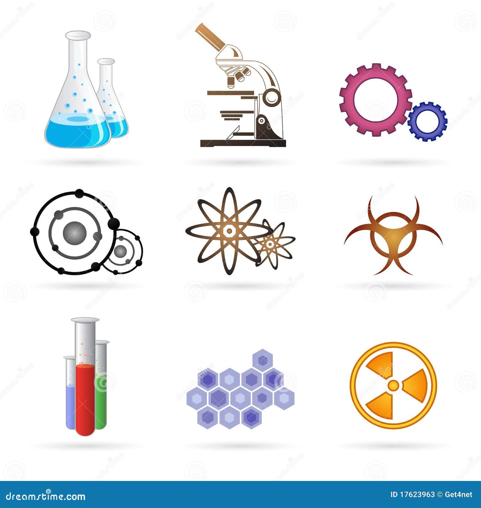 De Pictogrammen Van Het Laboratorium Stock Illustratie - Illustration ...